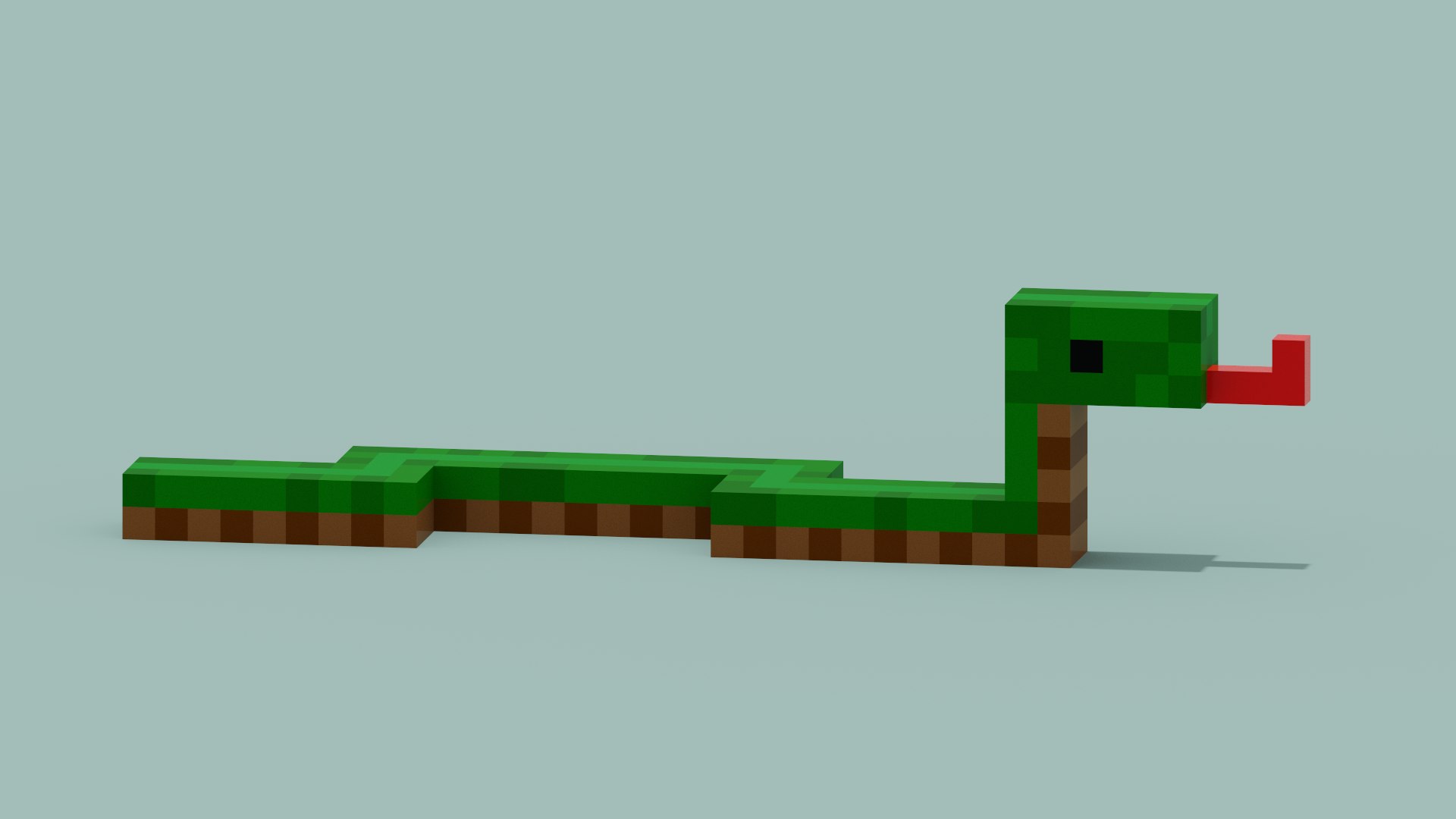 Voxel Snake 3D Model - TurboSquid 1919190