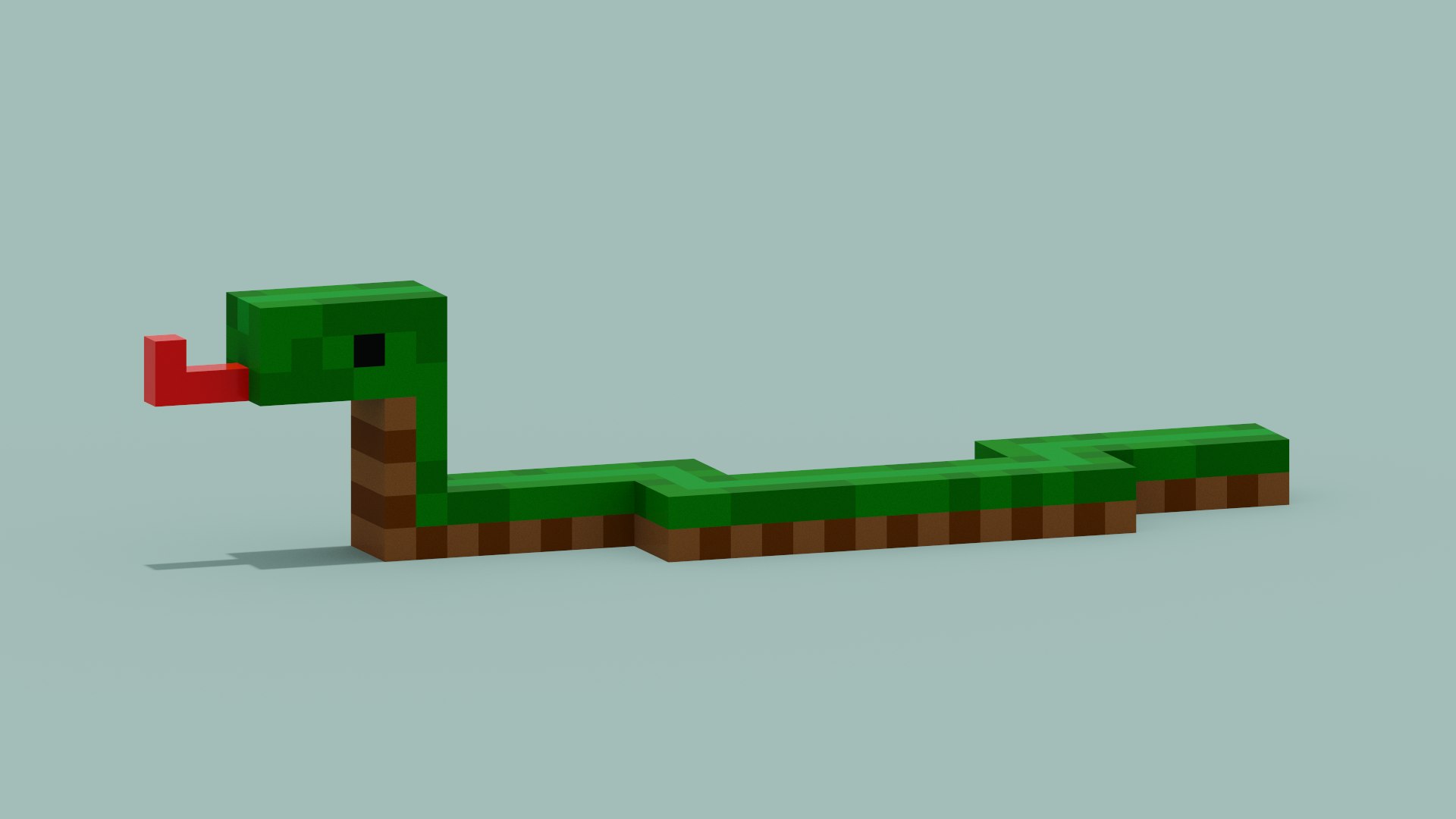 Voxel Snake 3D Model - TurboSquid 1919190