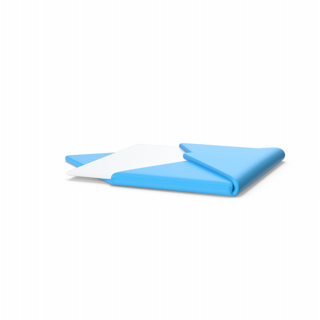 Blue Cartoony Envelope 3D Model - TurboSquid 2135425