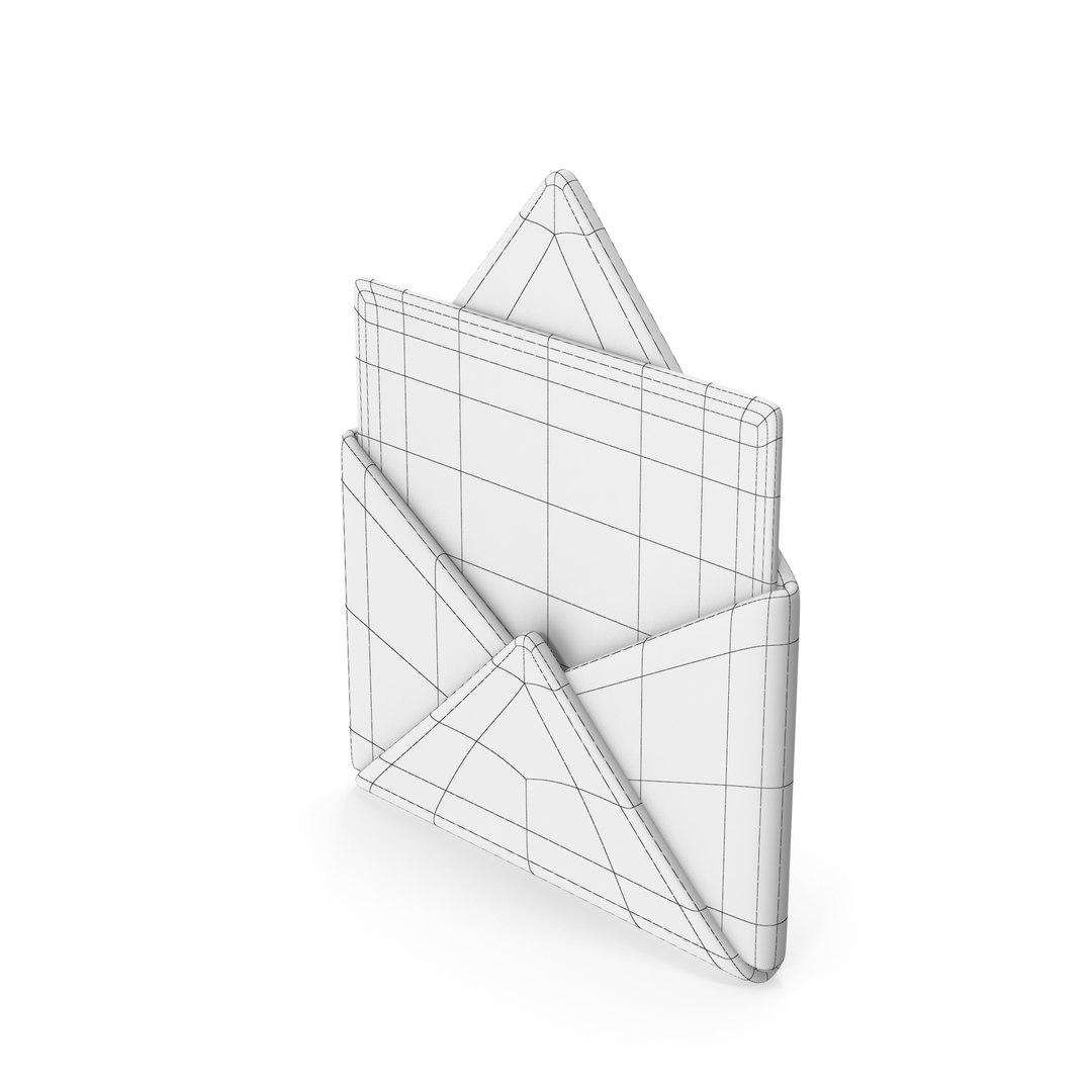 Blue Cartoony Envelope 3D Model - TurboSquid 2135425