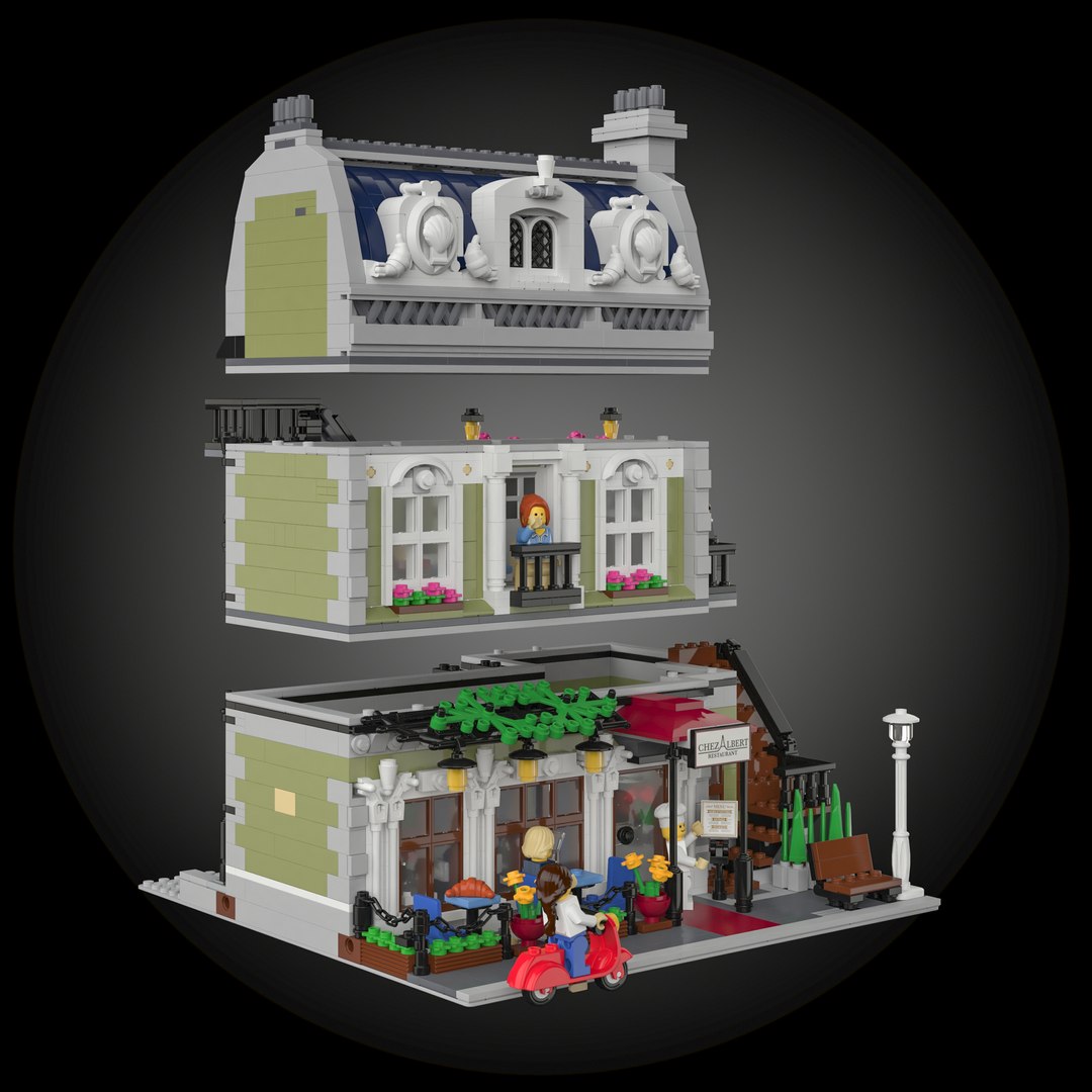 Parisian Restaurant Paris Lego 3D - TurboSquid 1441308
