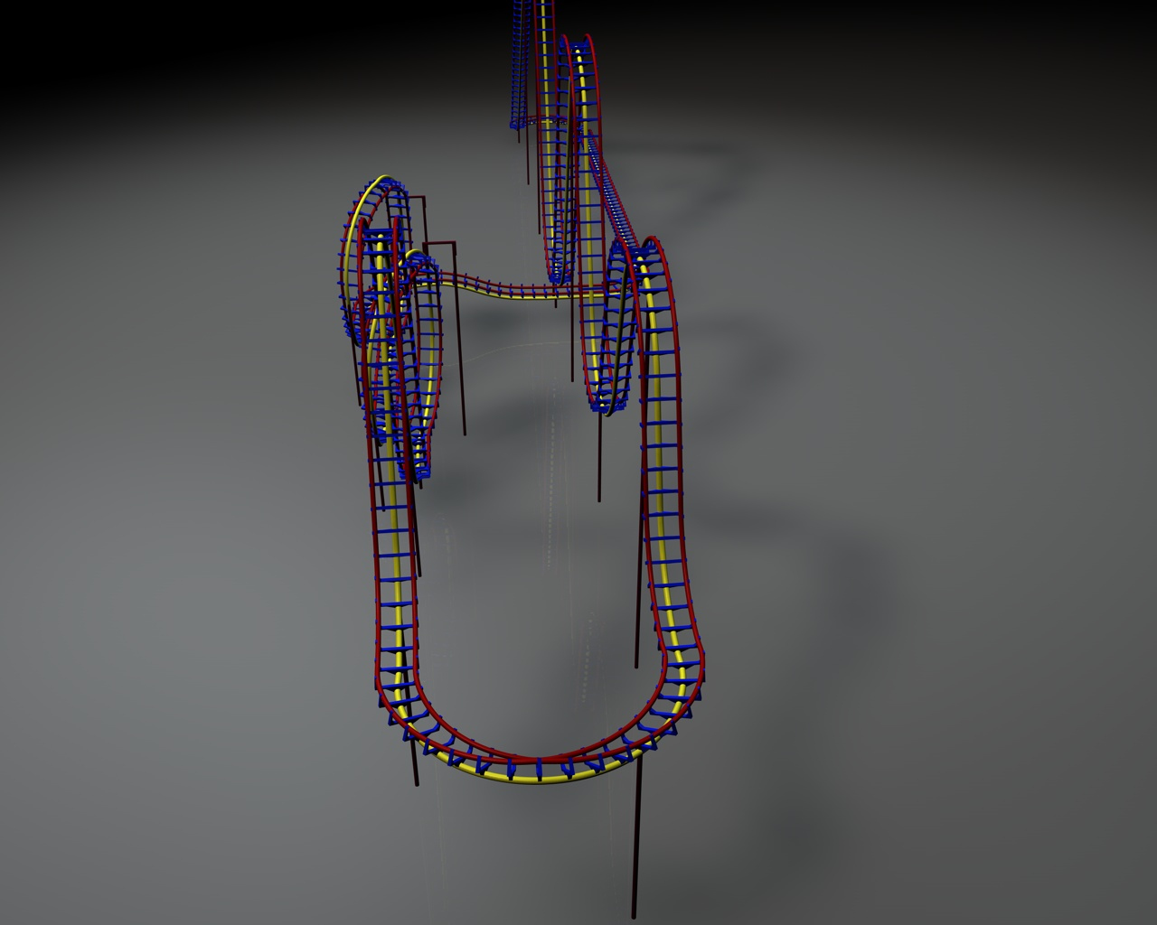 free roller coasters 3d model