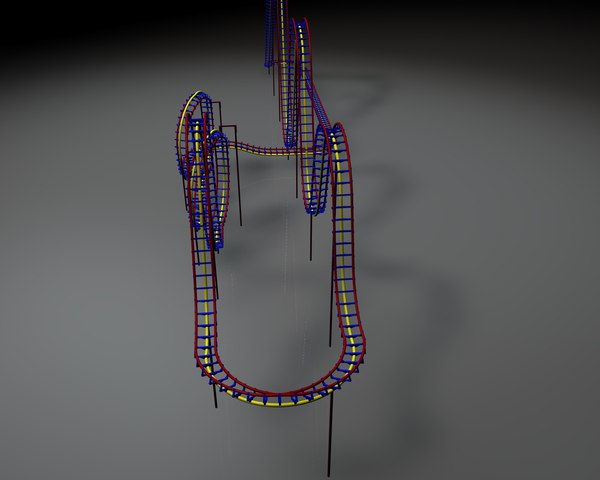 free roller coasters 3d model