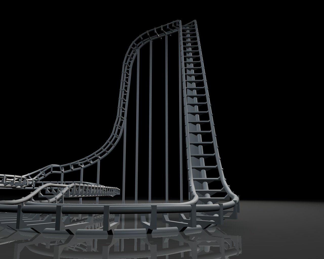 free roller coasters 3d model
