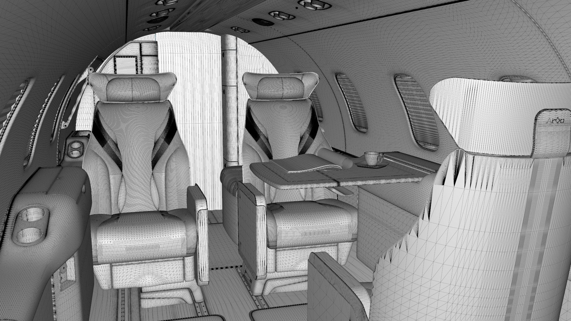 Learjet Fantasy Concept Interior And Private Jet Seats 3D - TurboSquid ...