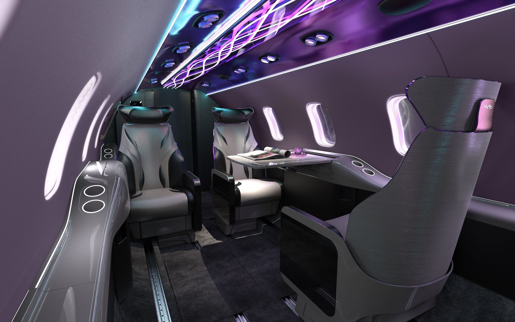 Learjet Fantasy Concept Interior And Private Jet Seats 3D - TurboSquid ...