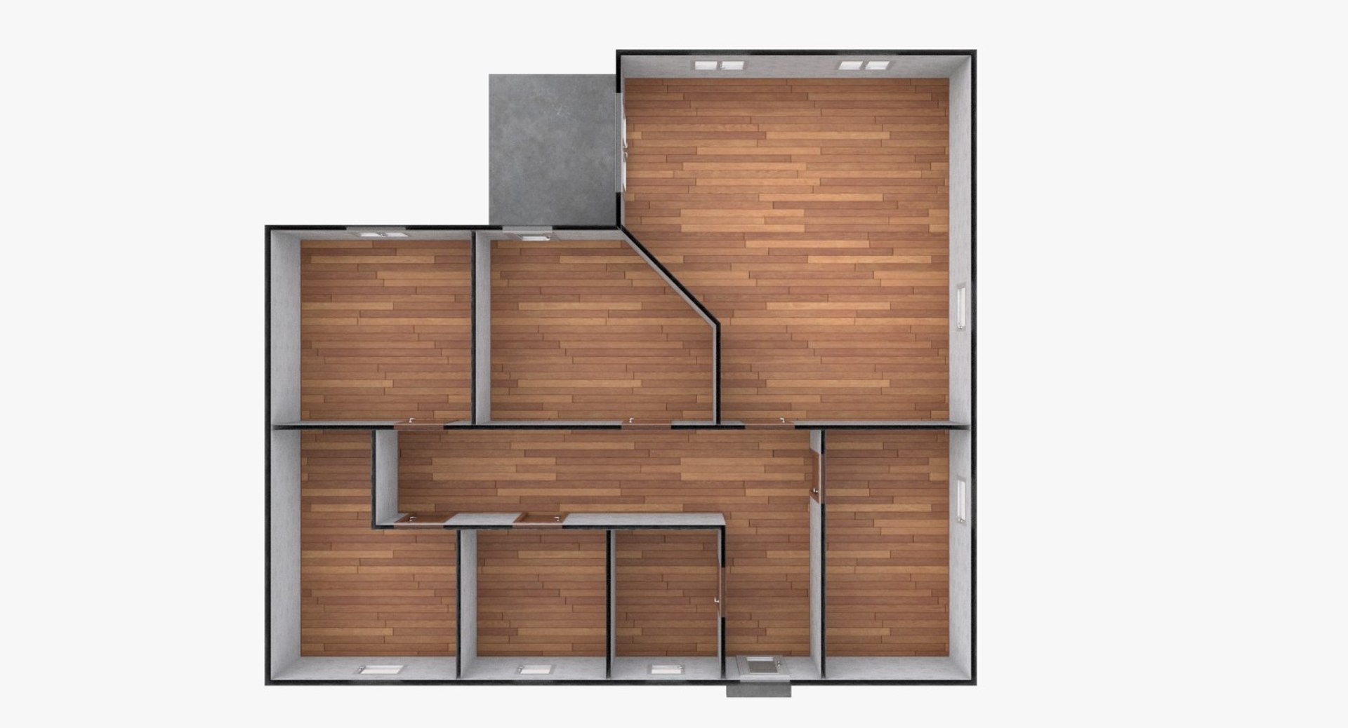 Modern Building Interior 3d X