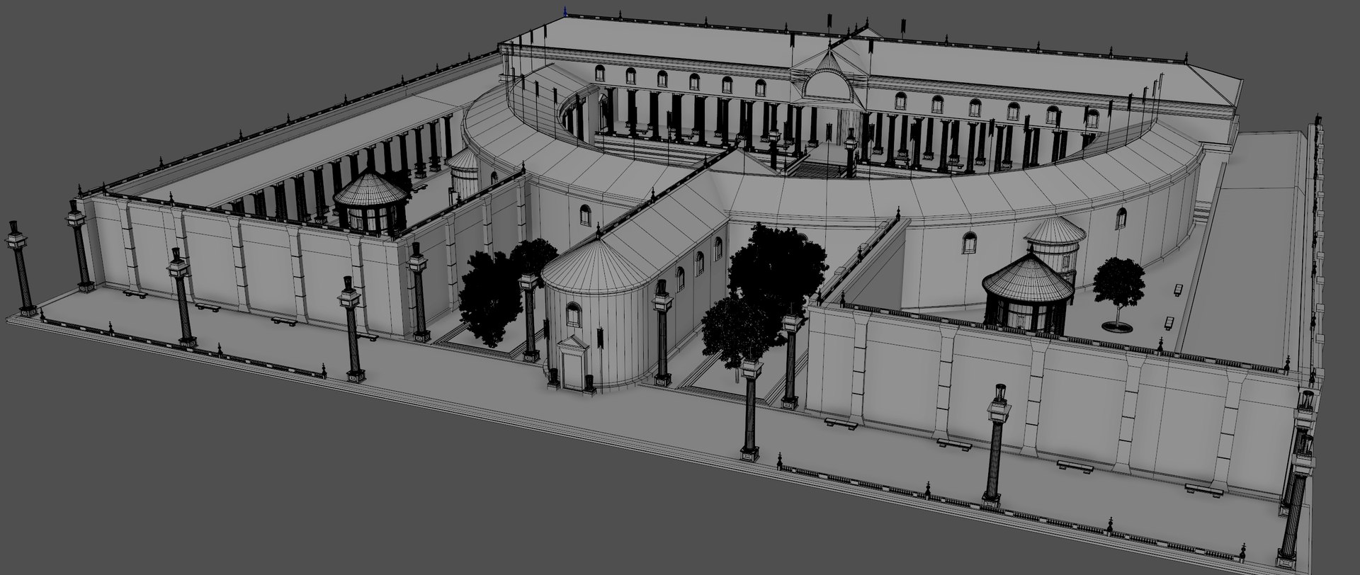 3D Ancient Roman Baths Pool - TurboSquid 2339817