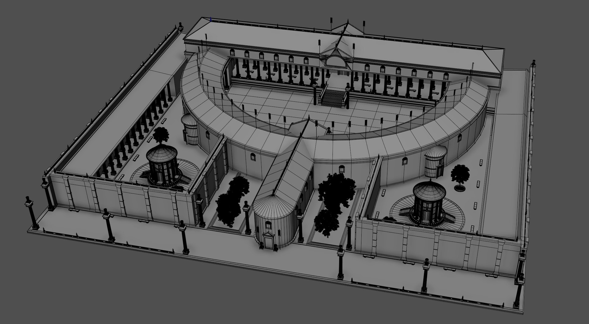 3D Ancient Roman Baths Pool - TurboSquid 2339817