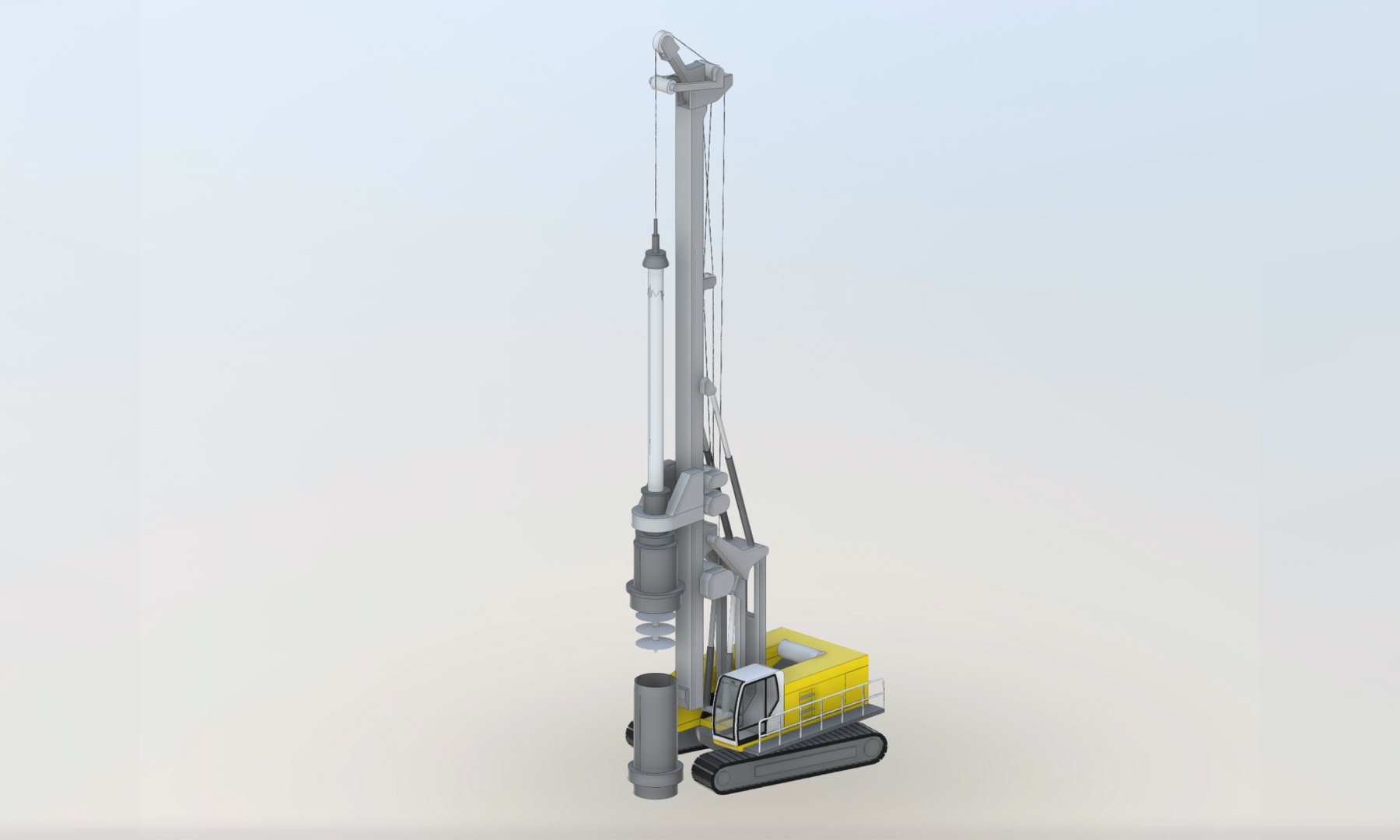 Drilling And Piling Rig - Revit Family 3D - TurboSquid 2260587