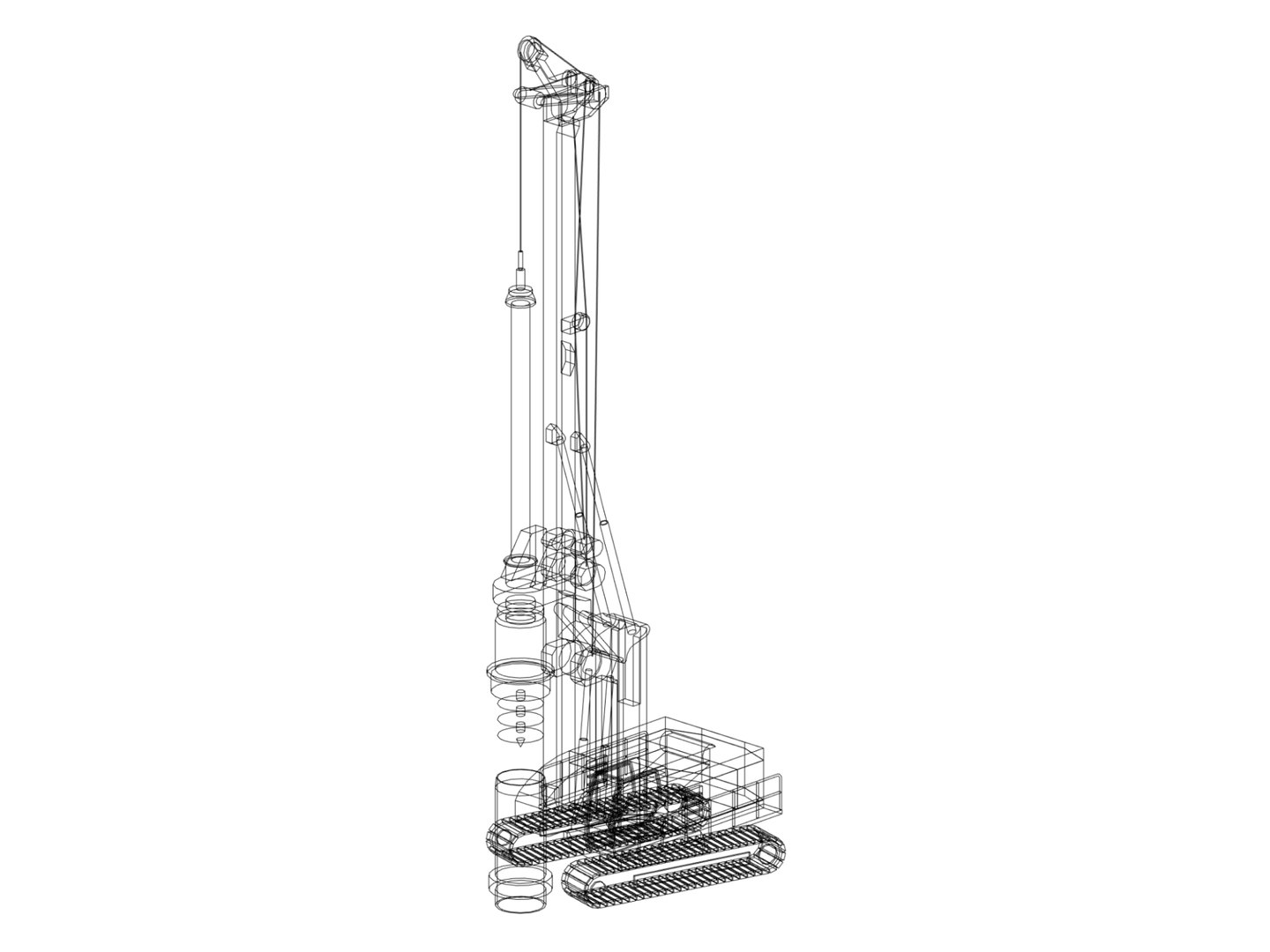 Drilling And Piling Rig - Revit Family 3D - TurboSquid 2260587