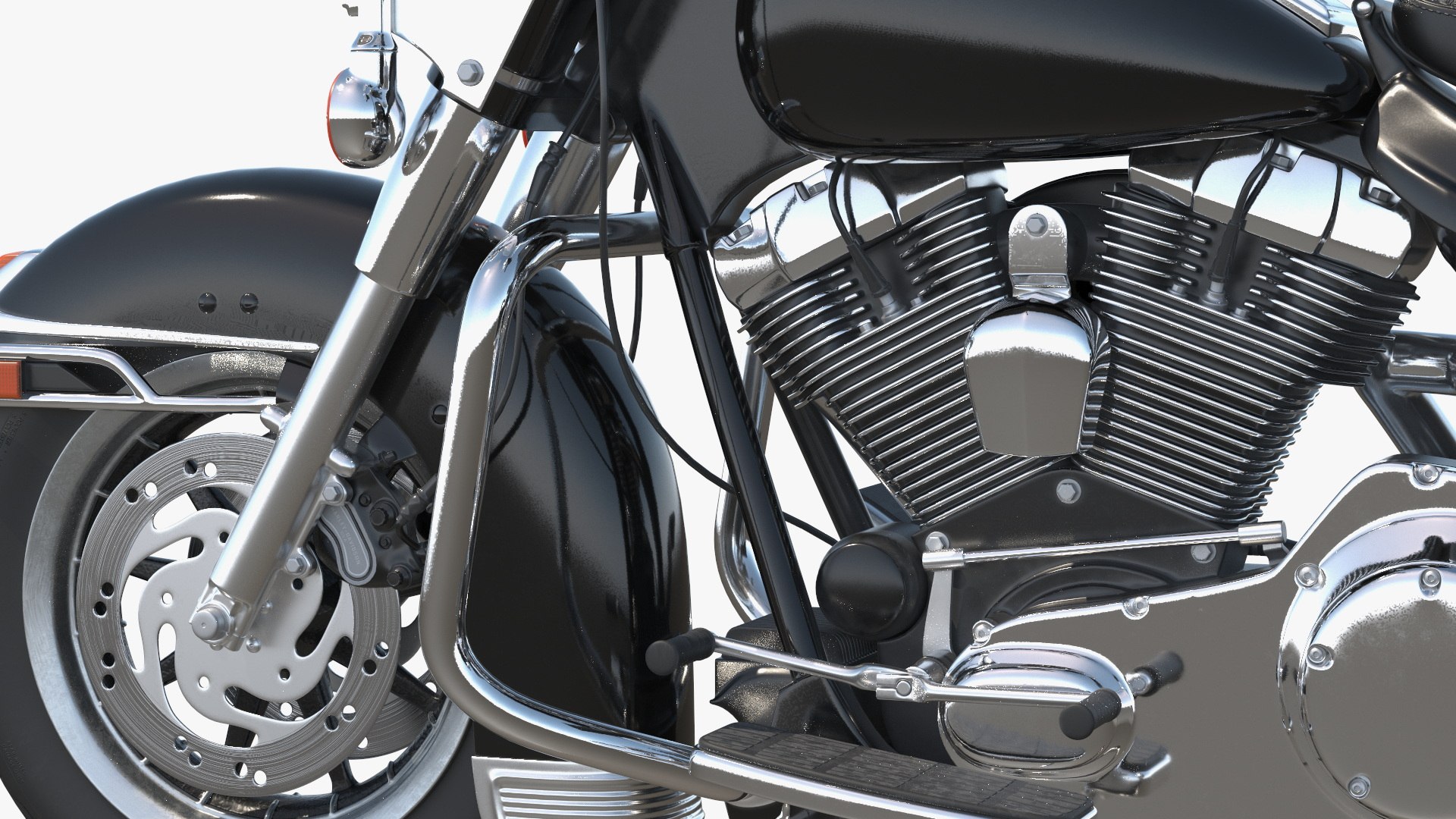 Classic Road King Motorcycle Black Rigged 3D Model - TurboSquid 2321634
