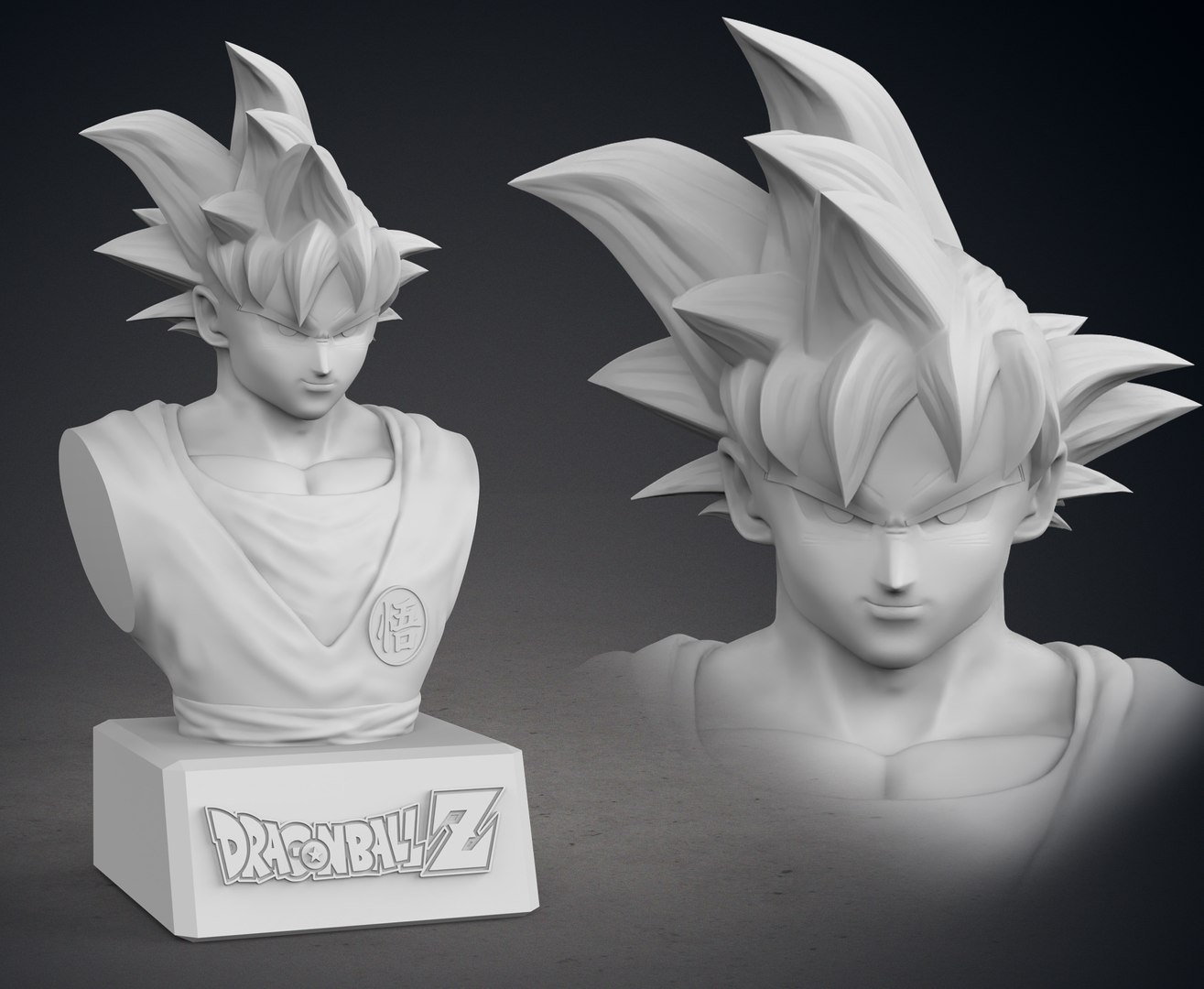 Son Goku Bust Model - TurboSquid 2226867