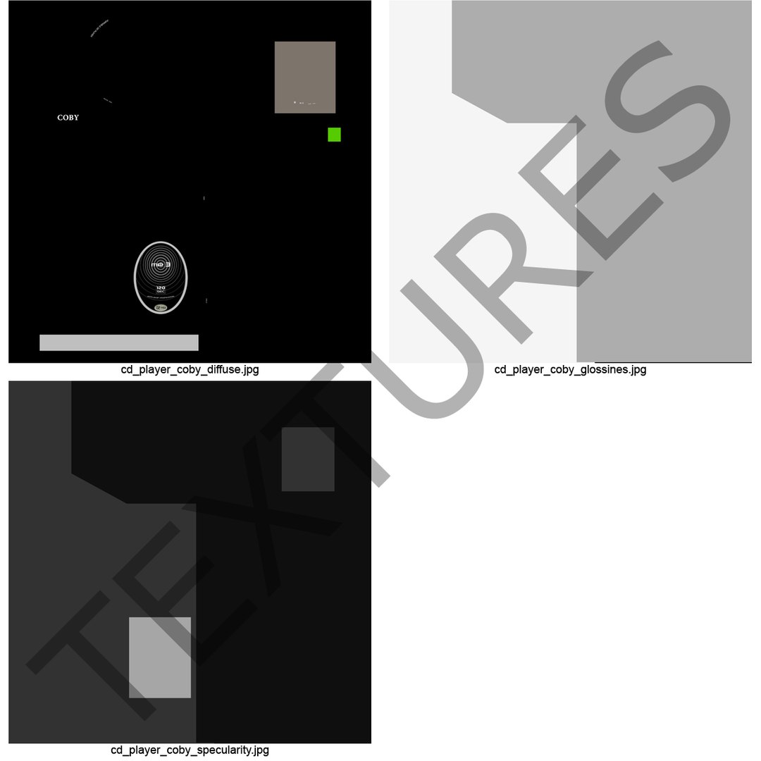 3d model cd player coby