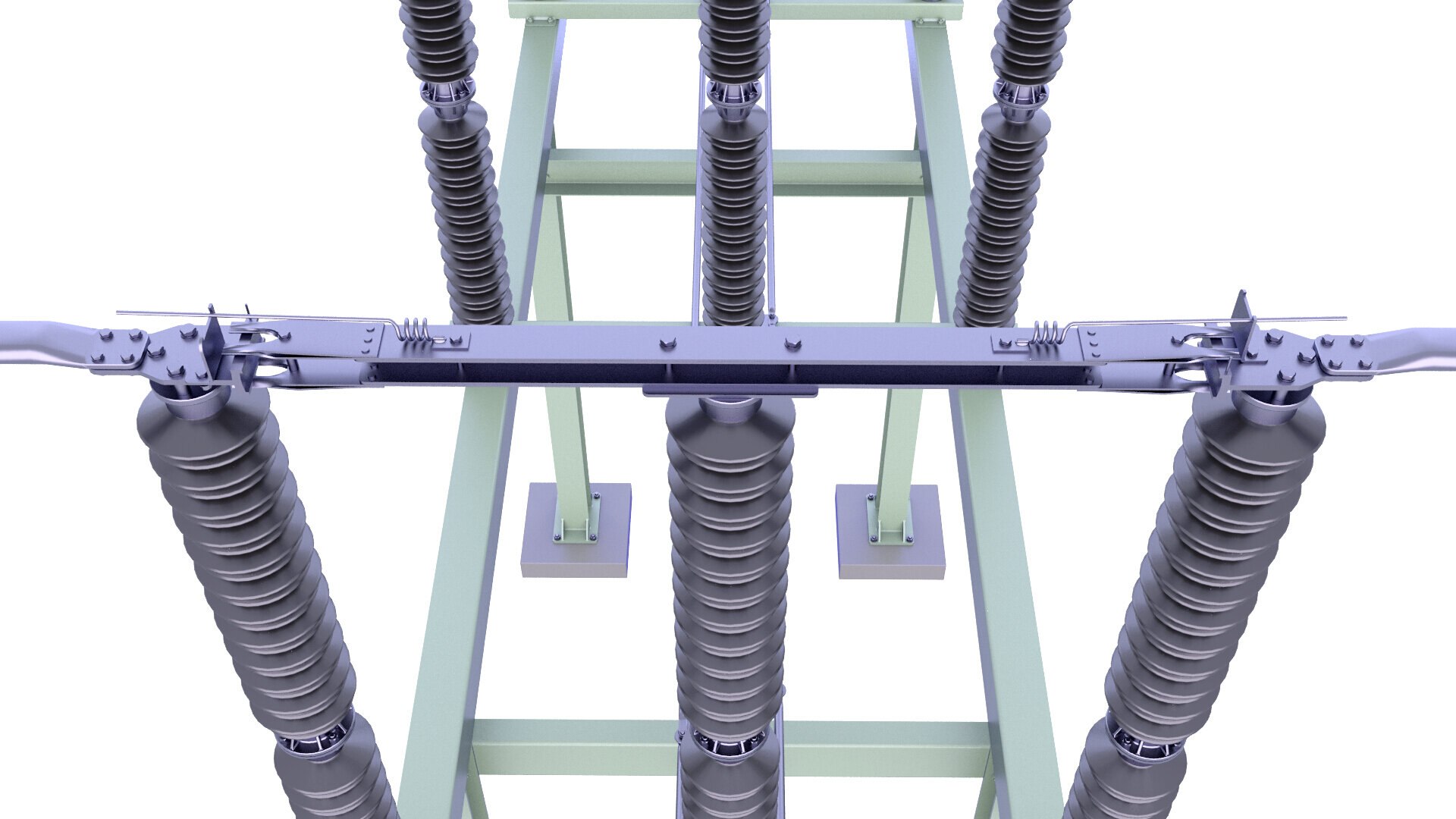 3D High Voltage Substation Double End Break Switches 48 - TurboSquid ...