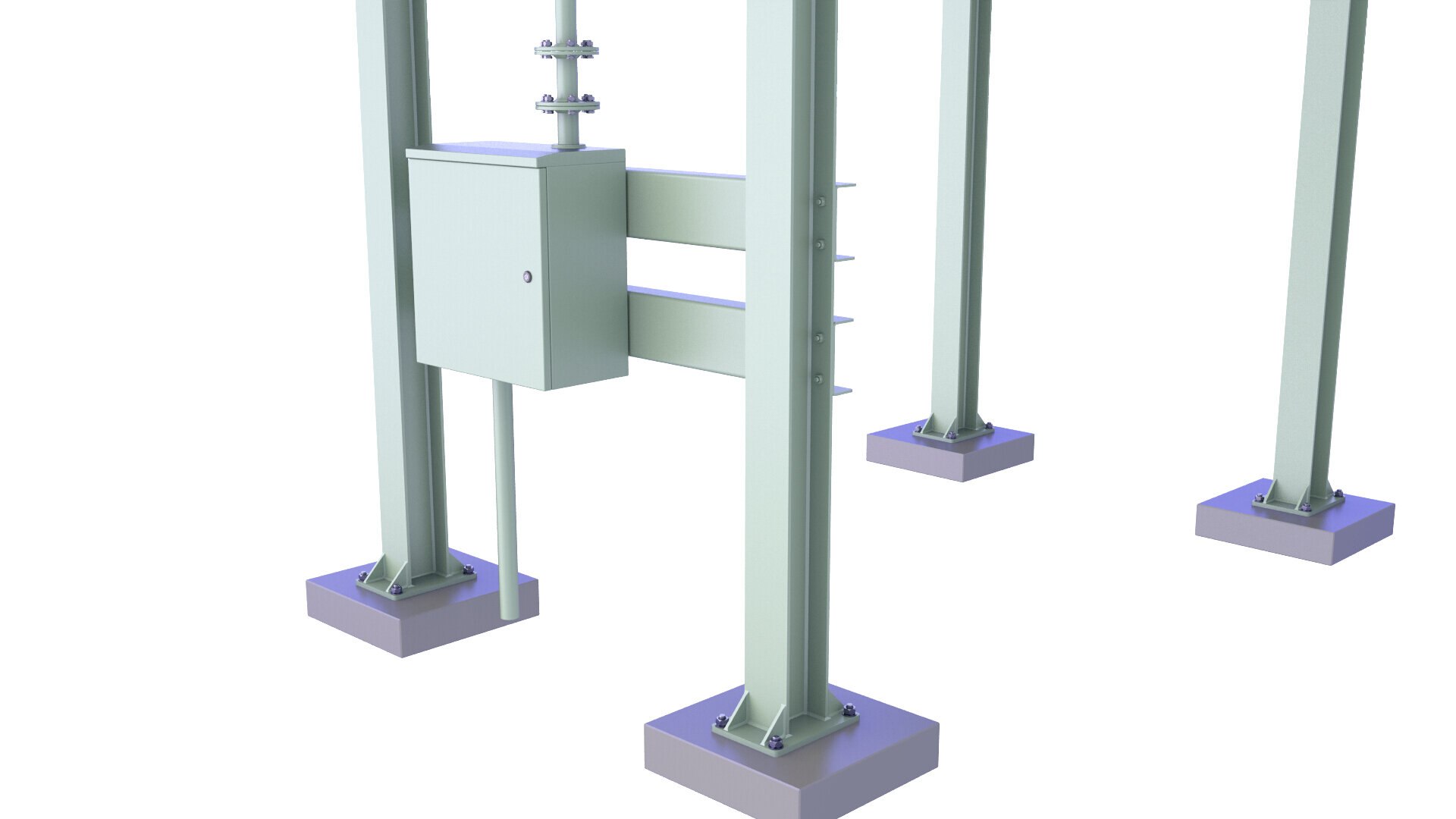 3D High Voltage Substation Double End Break Switches 48 - TurboSquid ...