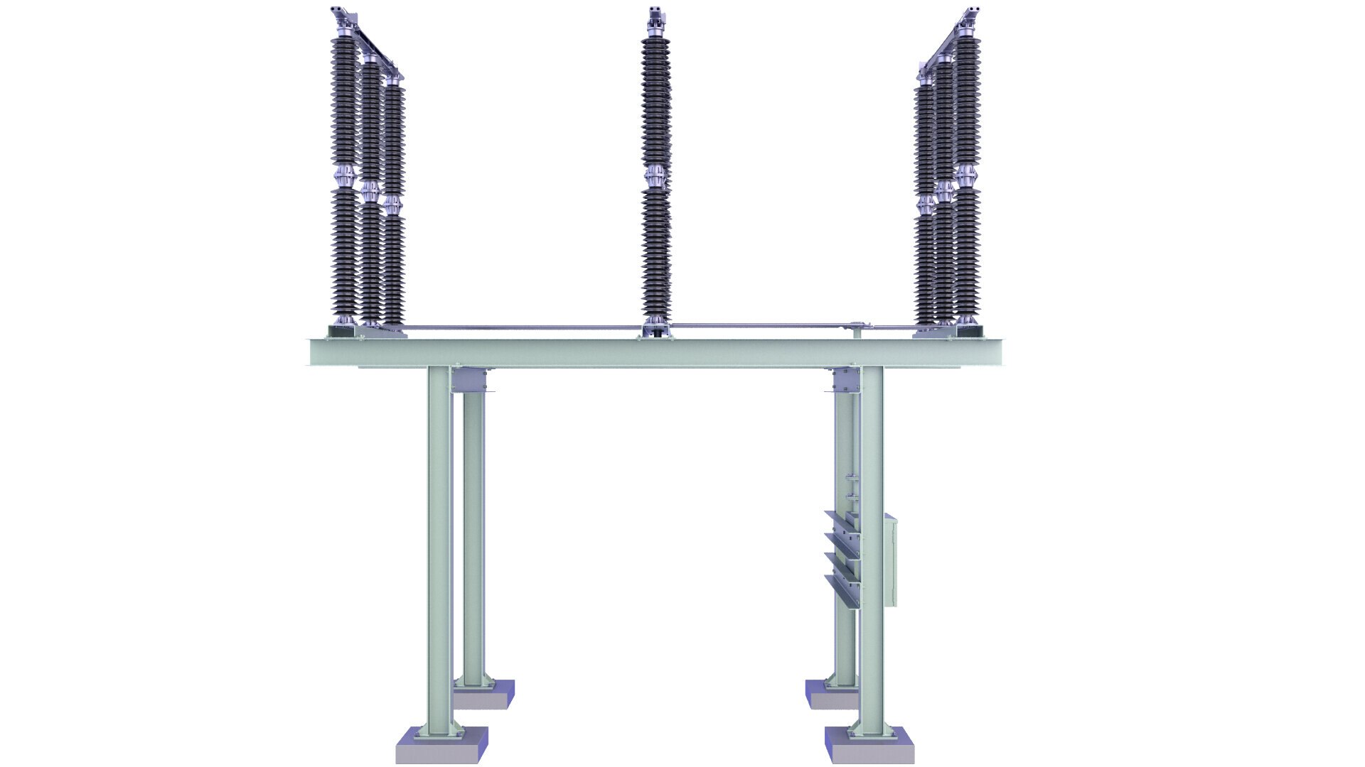 3D High Voltage Substation Double End Break Switches 48 - TurboSquid ...