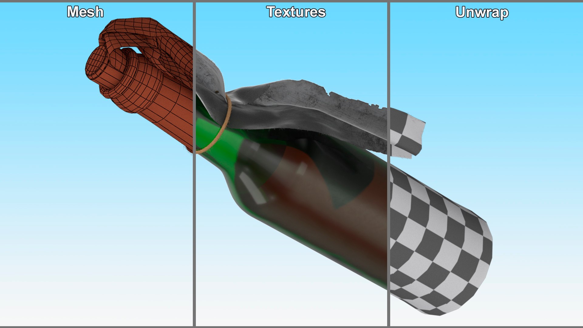 Bottle Bomb 3D Model - TurboSquid 2218478