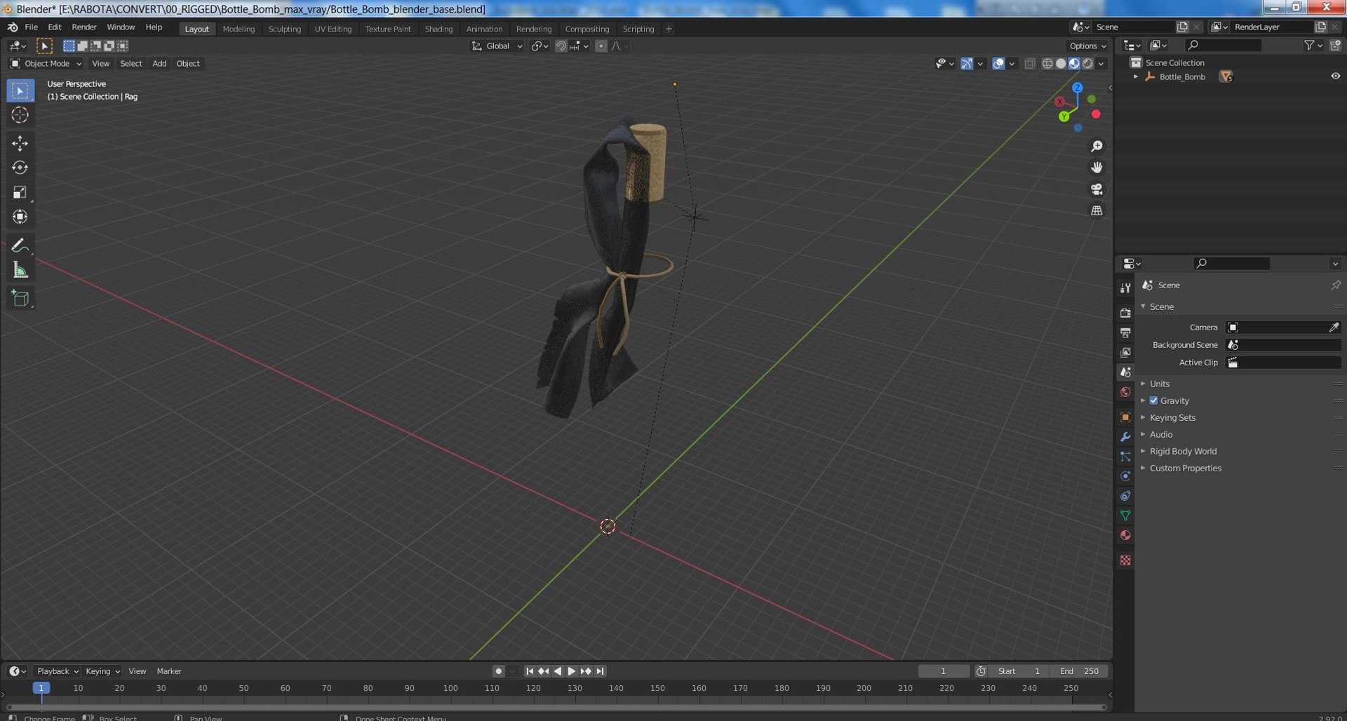 Bottle Bomb 3D Model - TurboSquid 2218478