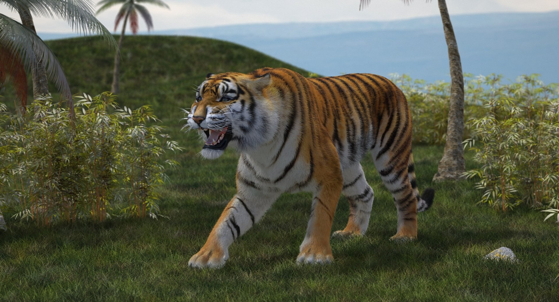 Tiger Roar Fur 3D Model - TurboSquid 1271763