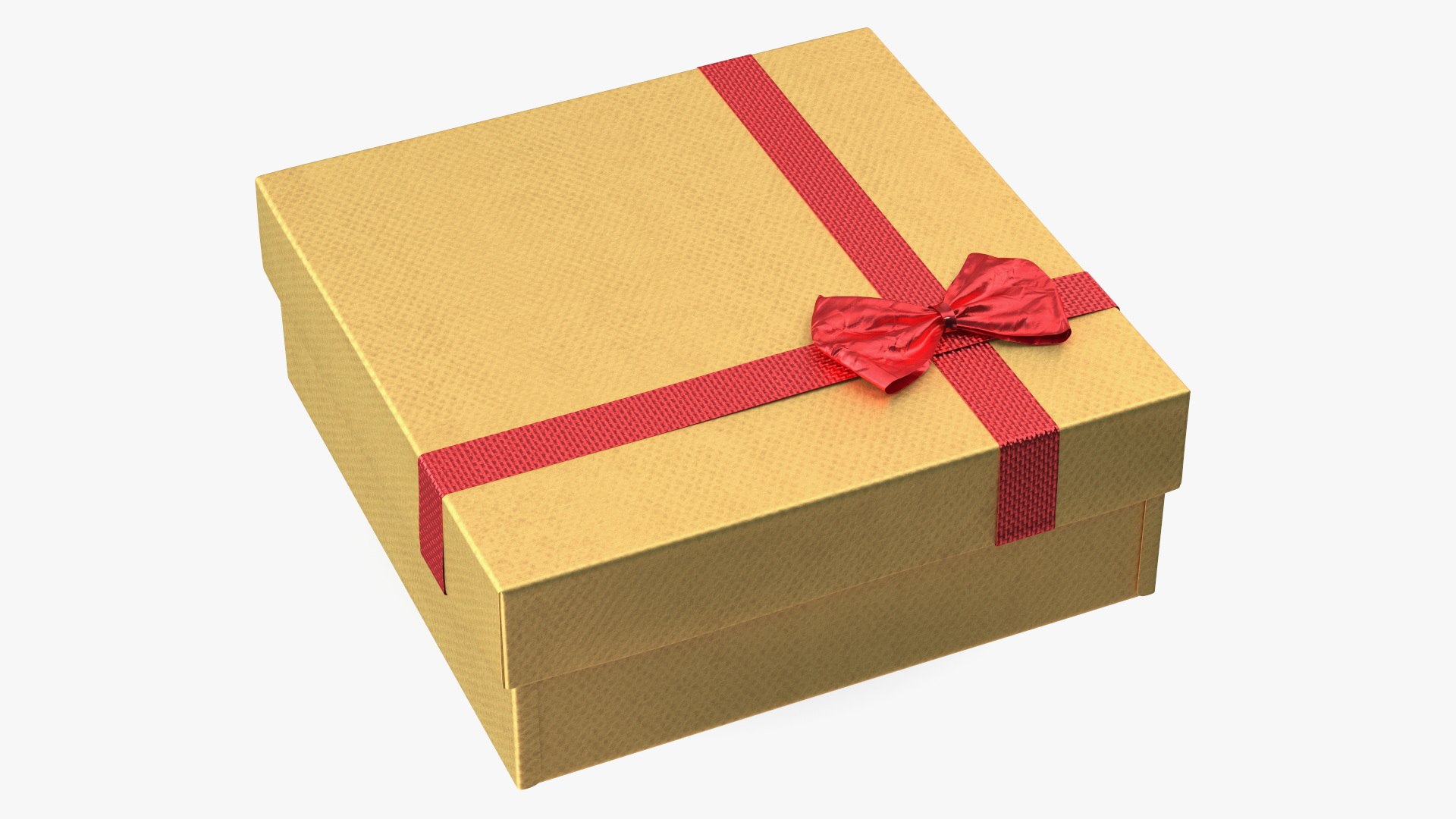 Wrapped Gift Box With Ribbon Model - TurboSquid 2262320