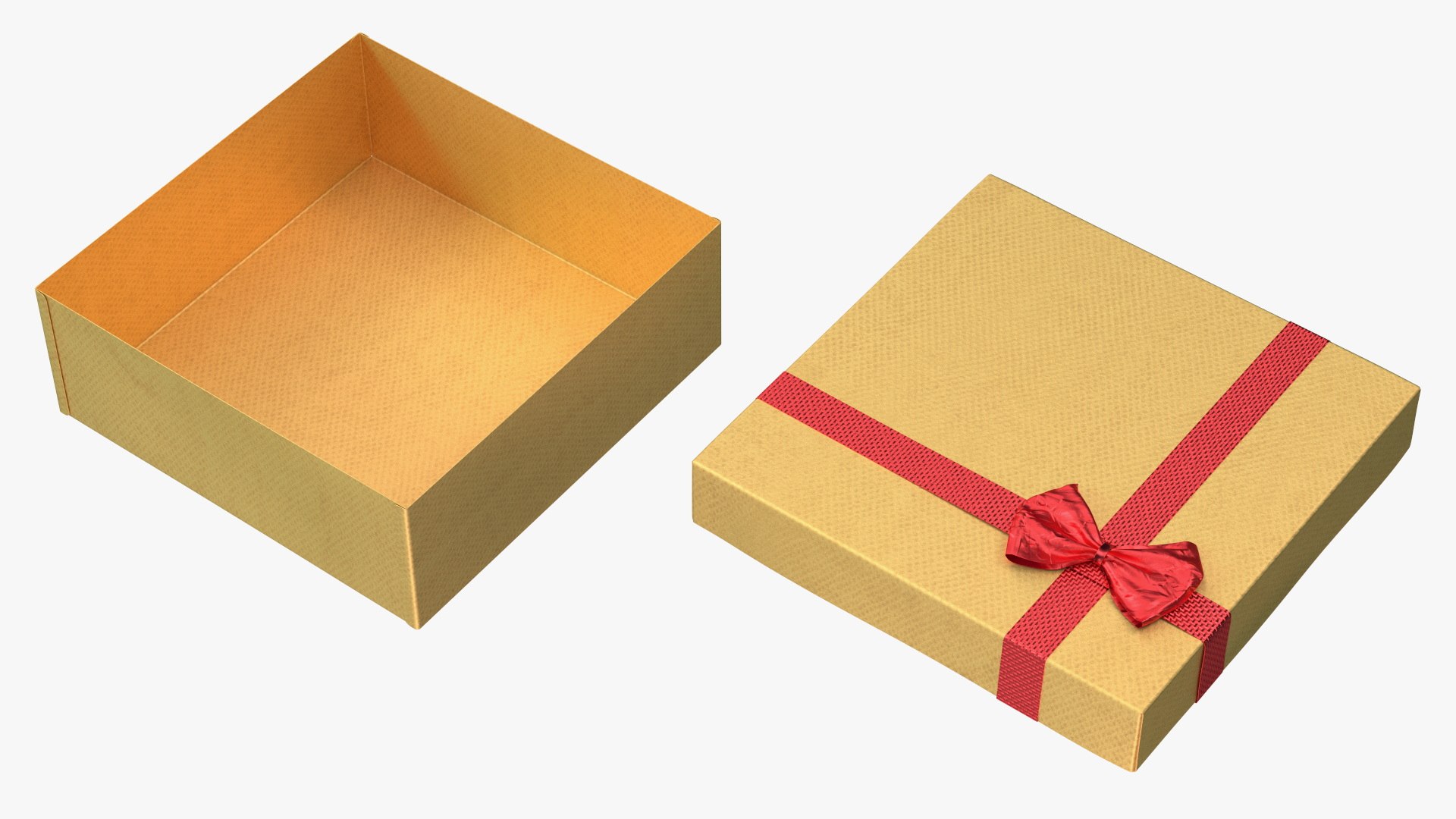 Wrapped Gift Box With Ribbon Model - TurboSquid 2262320