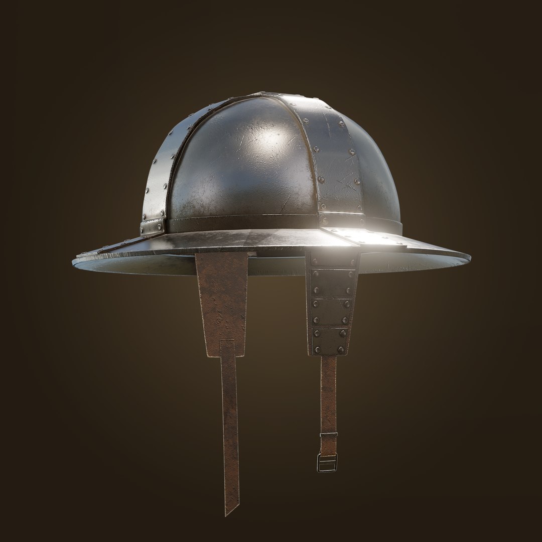3D Medieval Knight Kettle Hat Model - TurboSquid 1408260