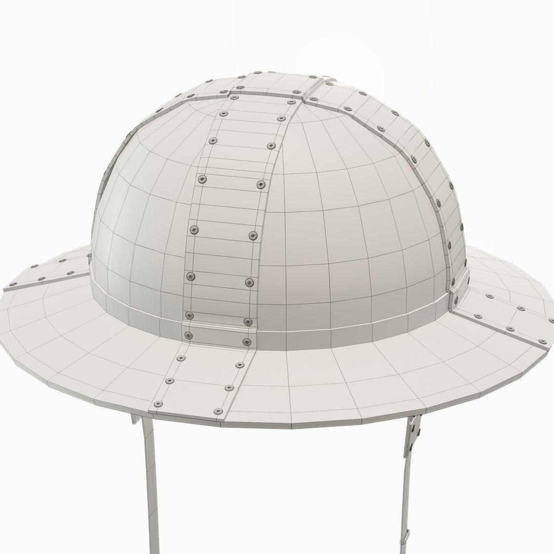 3D Medieval Knight Kettle Hat Model - TurboSquid 1408260