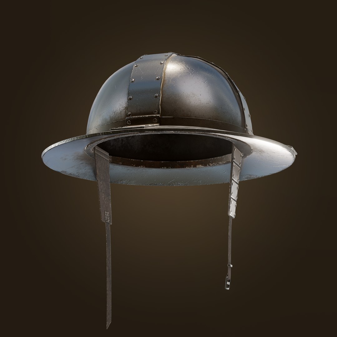 3D Medieval Knight Kettle Hat Model - TurboSquid 1408260