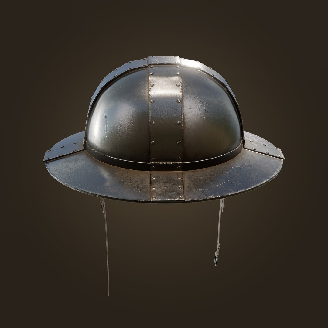 3D Medieval Knight Kettle Hat Model - TurboSquid 1408260