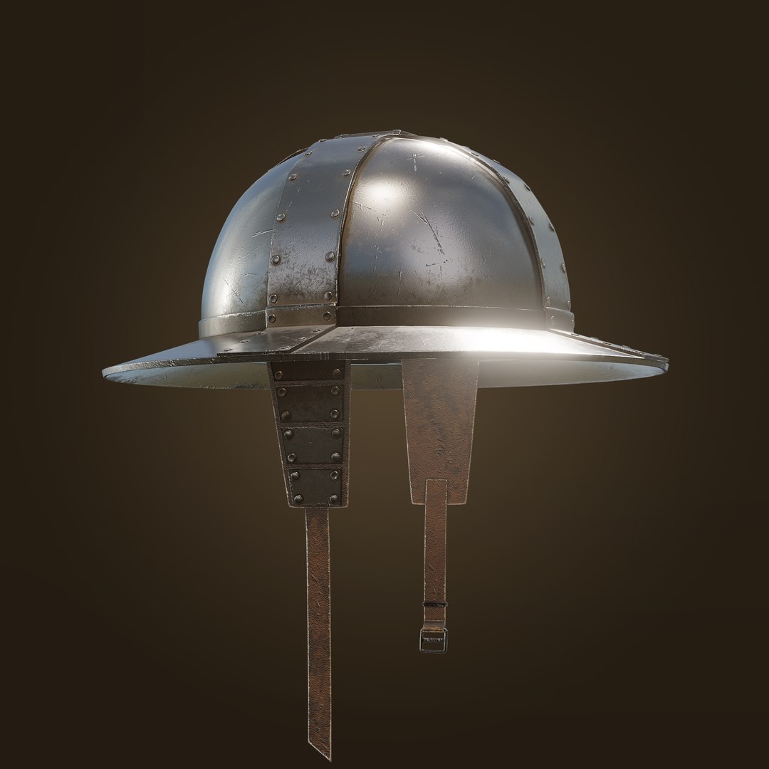 3D Medieval Knight Kettle Hat Model - TurboSquid 1408260