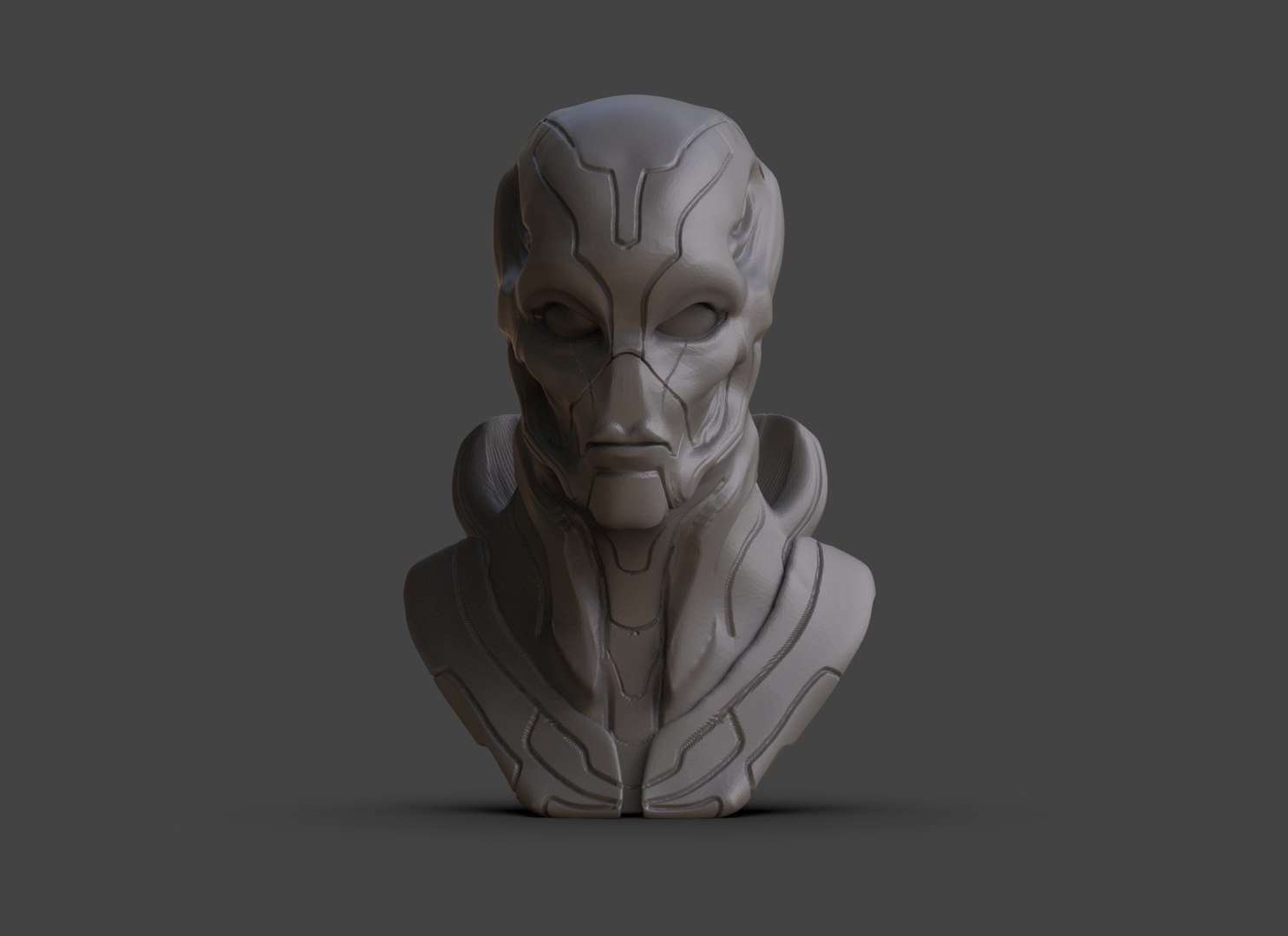 Alien Bust 3D Model - TurboSquid 2183088