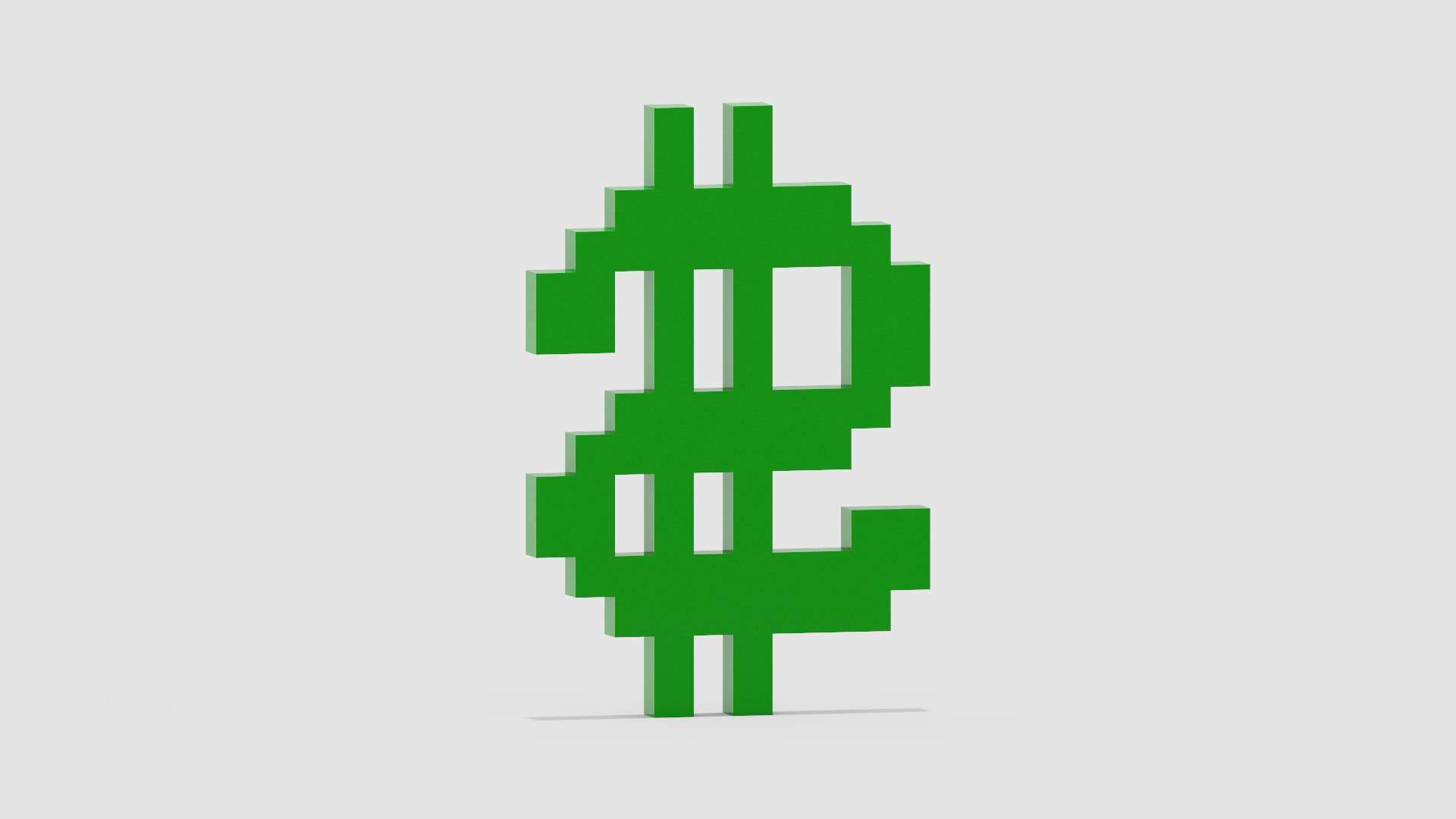 Dollar Symbol 3D Model - TurboSquid 2189529