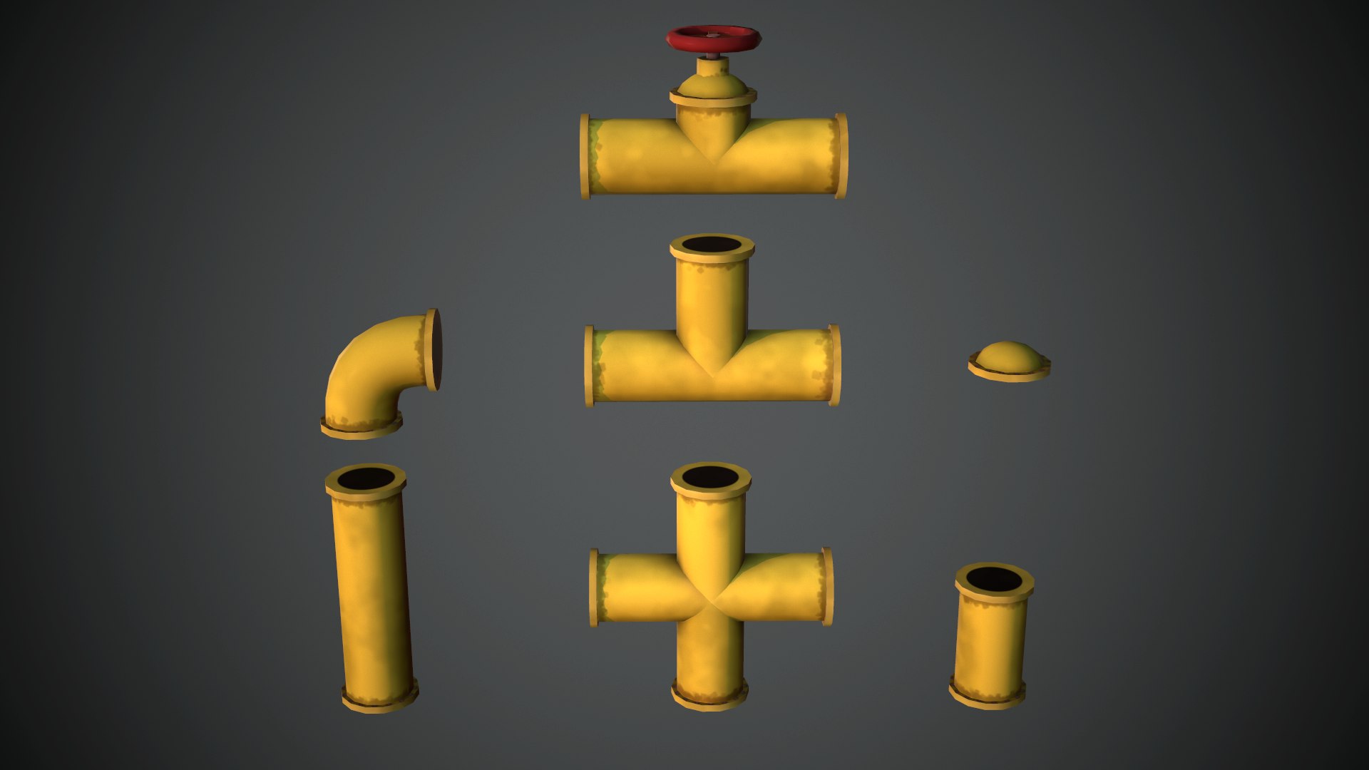Stylized Modular Pipes Ready 3D Model - TurboSquid 1448057