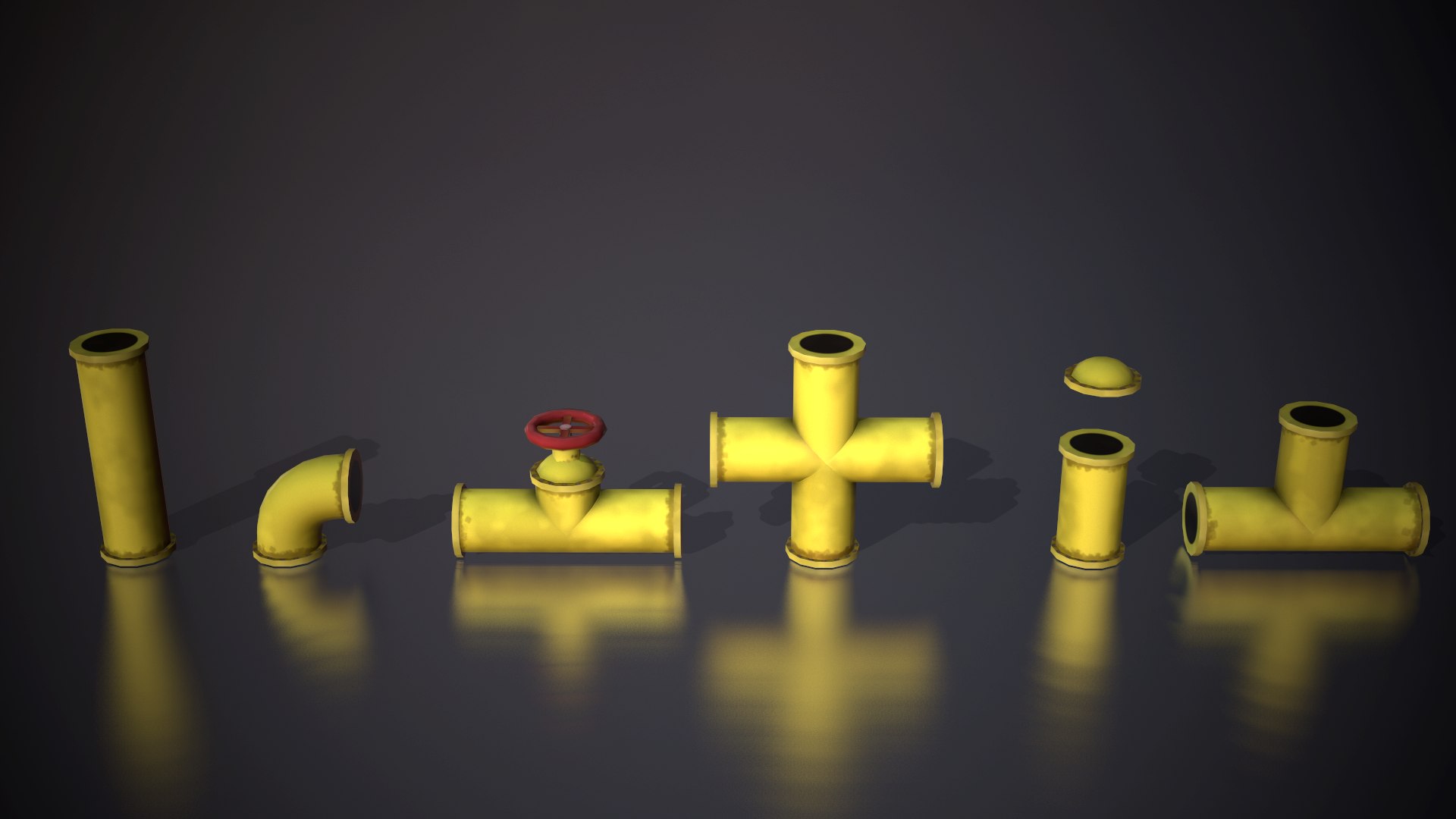 Stylized Modular Pipes Ready 3D Model - TurboSquid 1448057