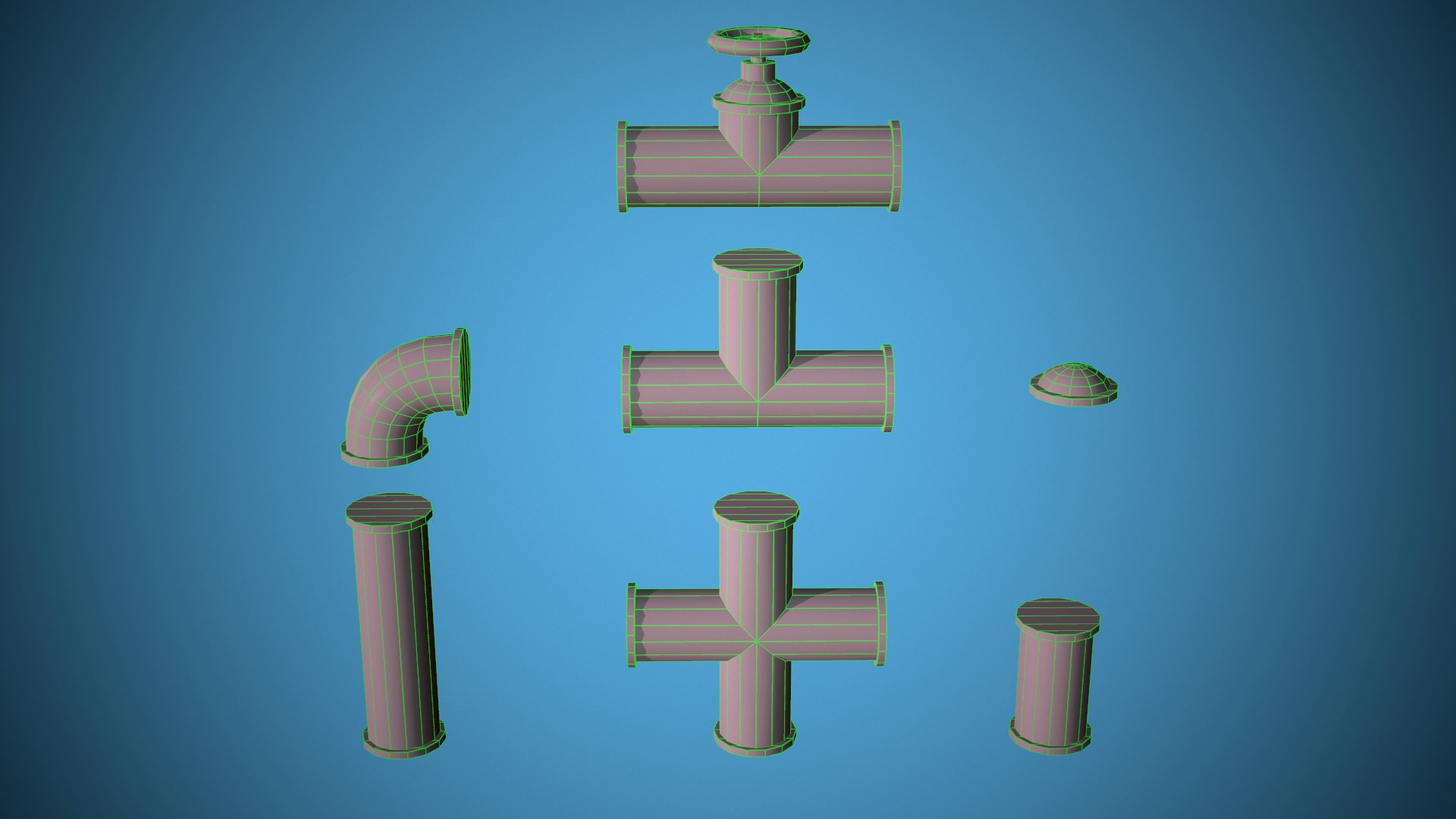 Stylized Modular Pipes Ready 3D Model - TurboSquid 1448057