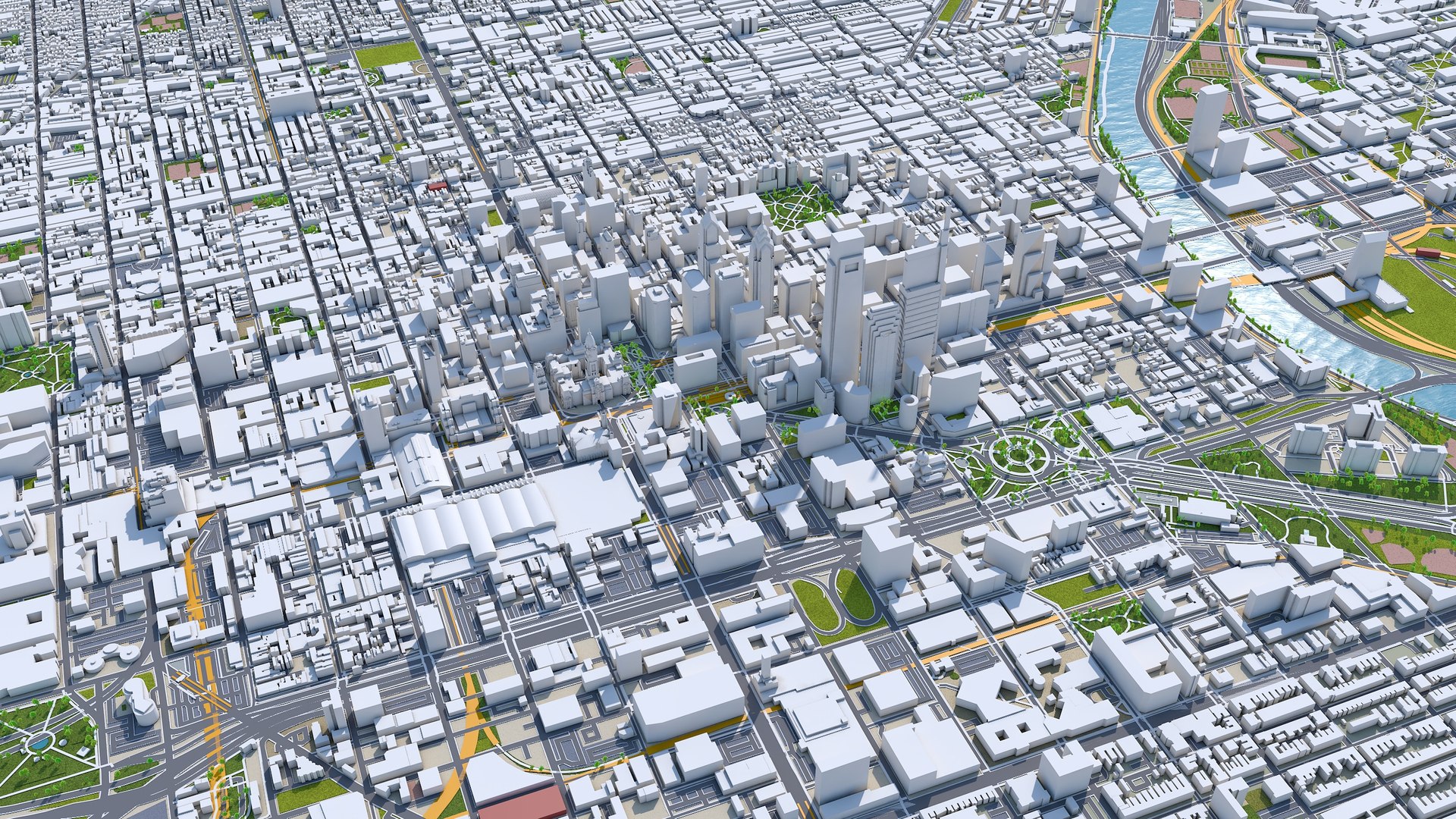 Philadelphia Downtown Pennsylvania USA Model - TurboSquid 1989498