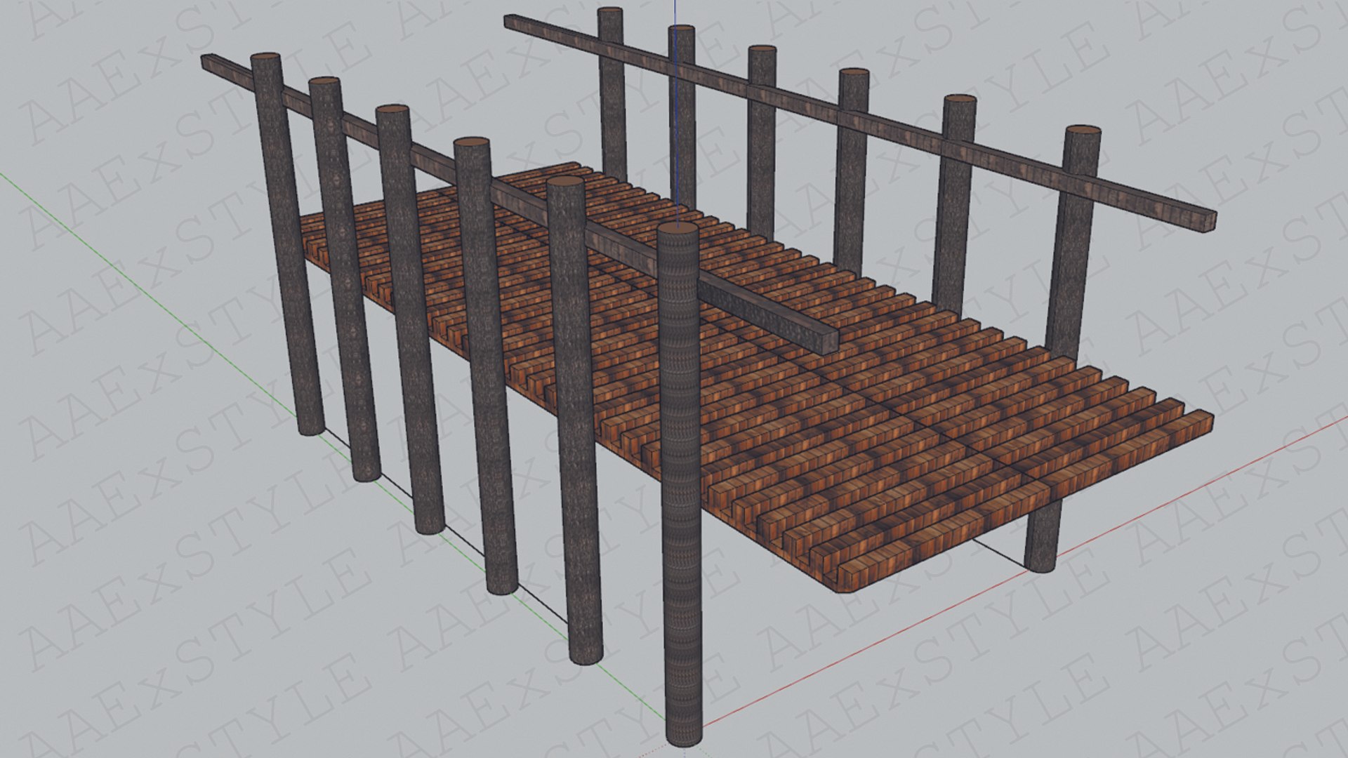 Wooden bridge 3D model - TurboSquid 1189374