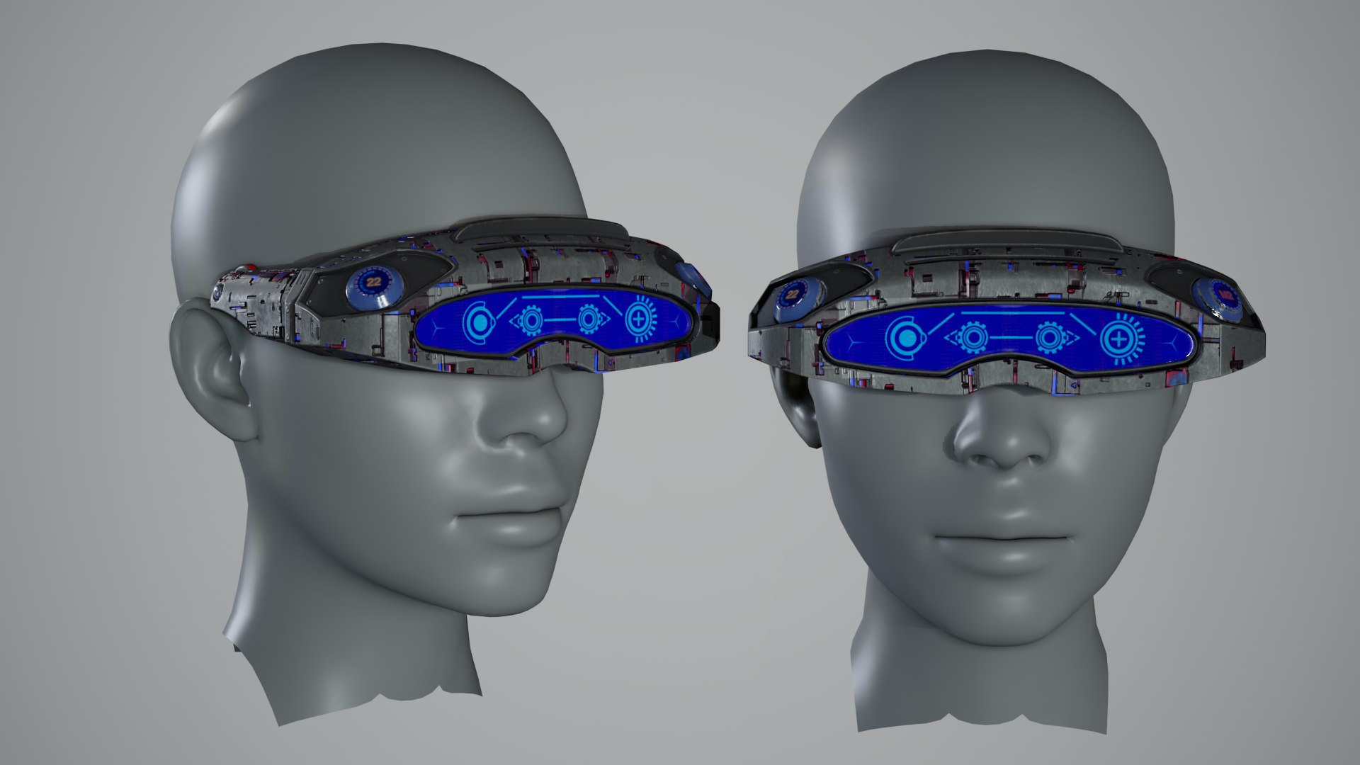 Sci Fi Glasses Goggles 2 3D Model - TurboSquid 2294232