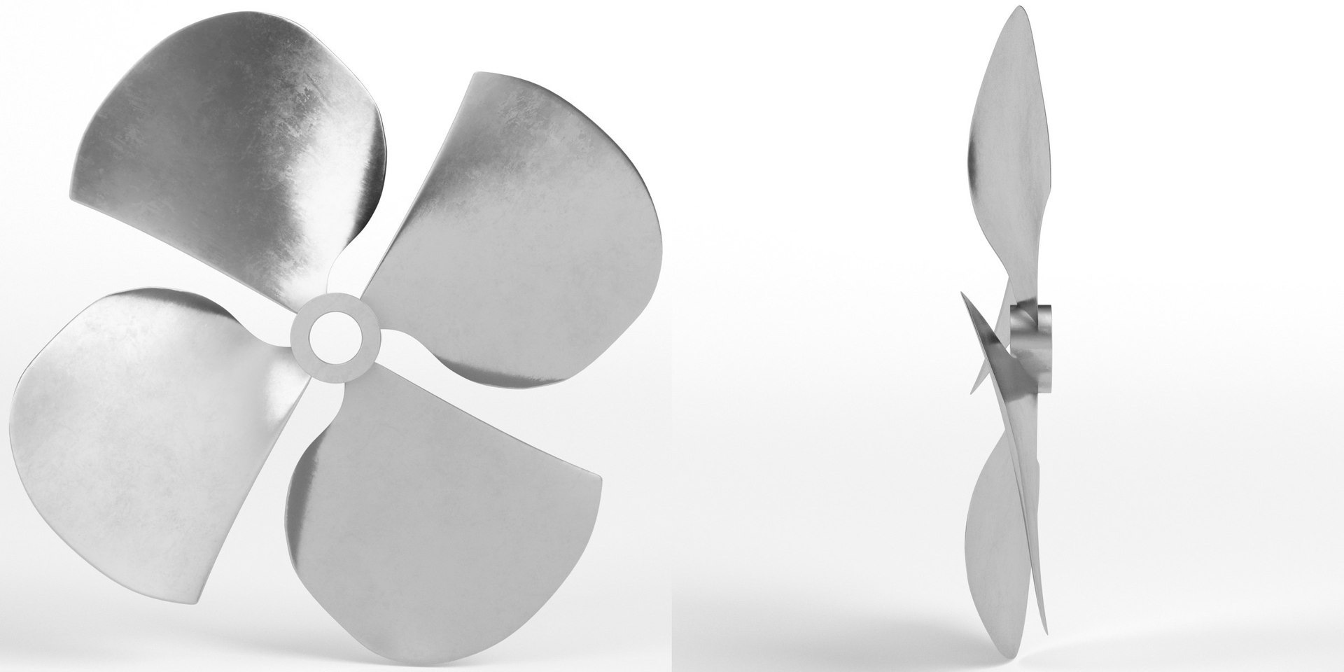 Four Blades Propeller Fan 3D Model - TurboSquid 1754462