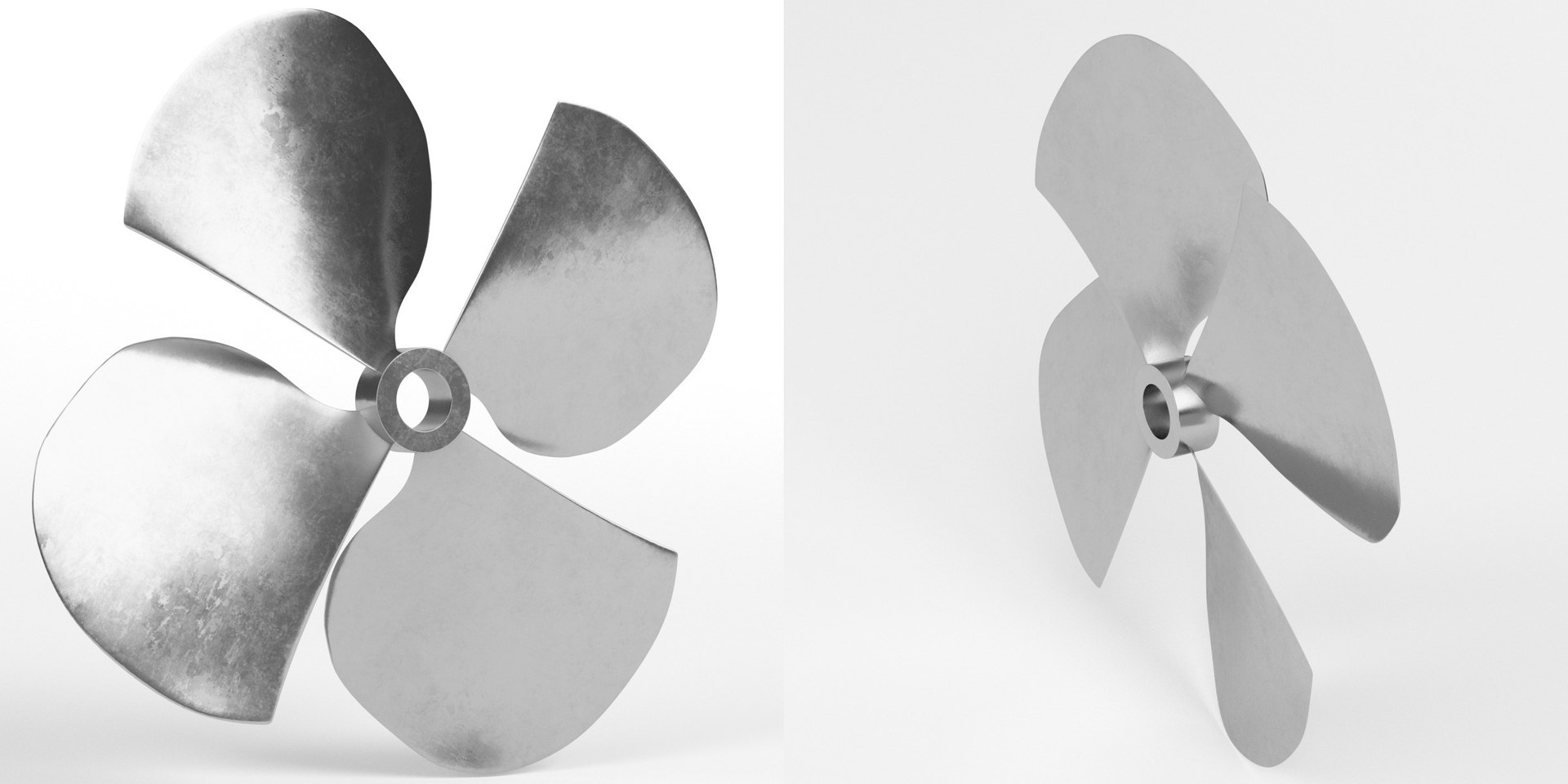 Four Blades Propeller Fan 3D Model - TurboSquid 1754462