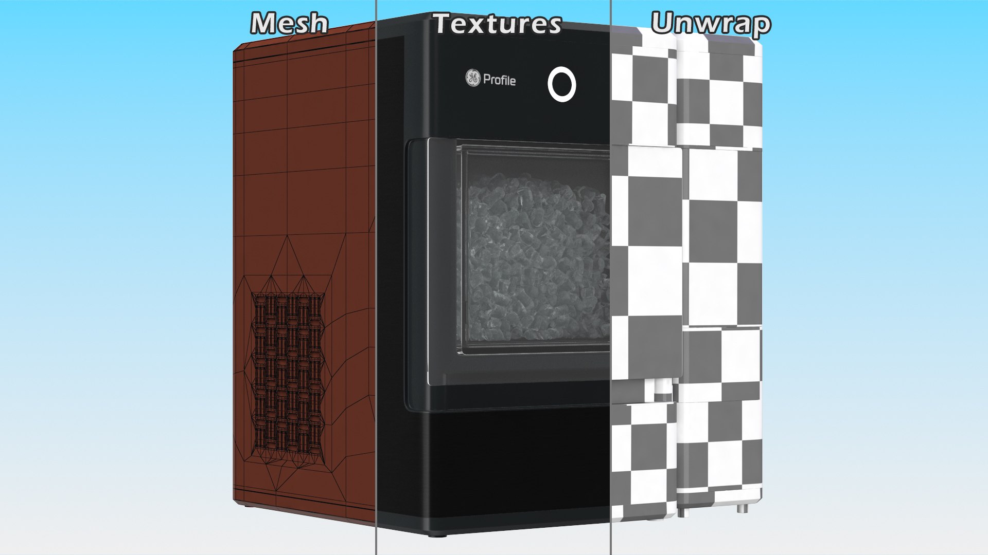 3D model GE Profile Opal Countertop Nugget Ice Maker Black - TurboSquid ...