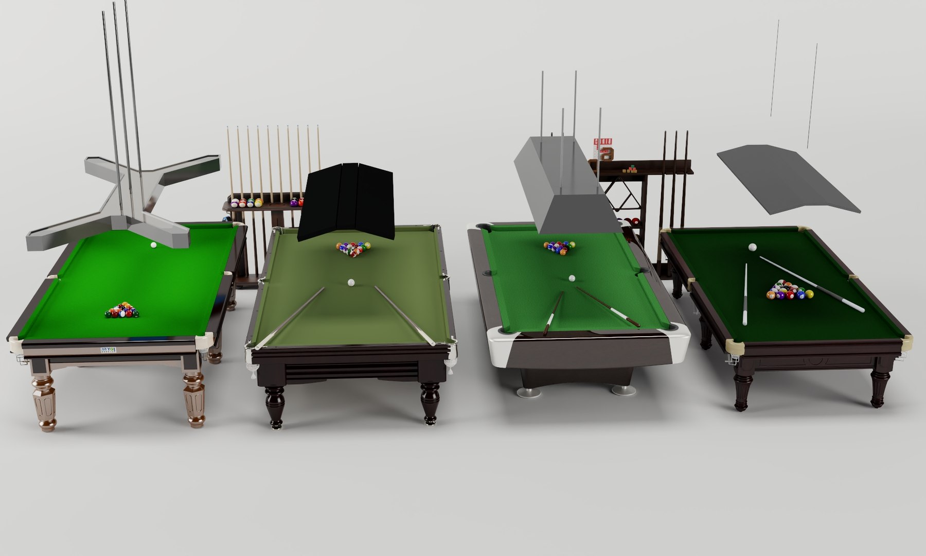 Luxury Pool Billiard Table Collection Pack 3D Model - TurboSquid 2520727