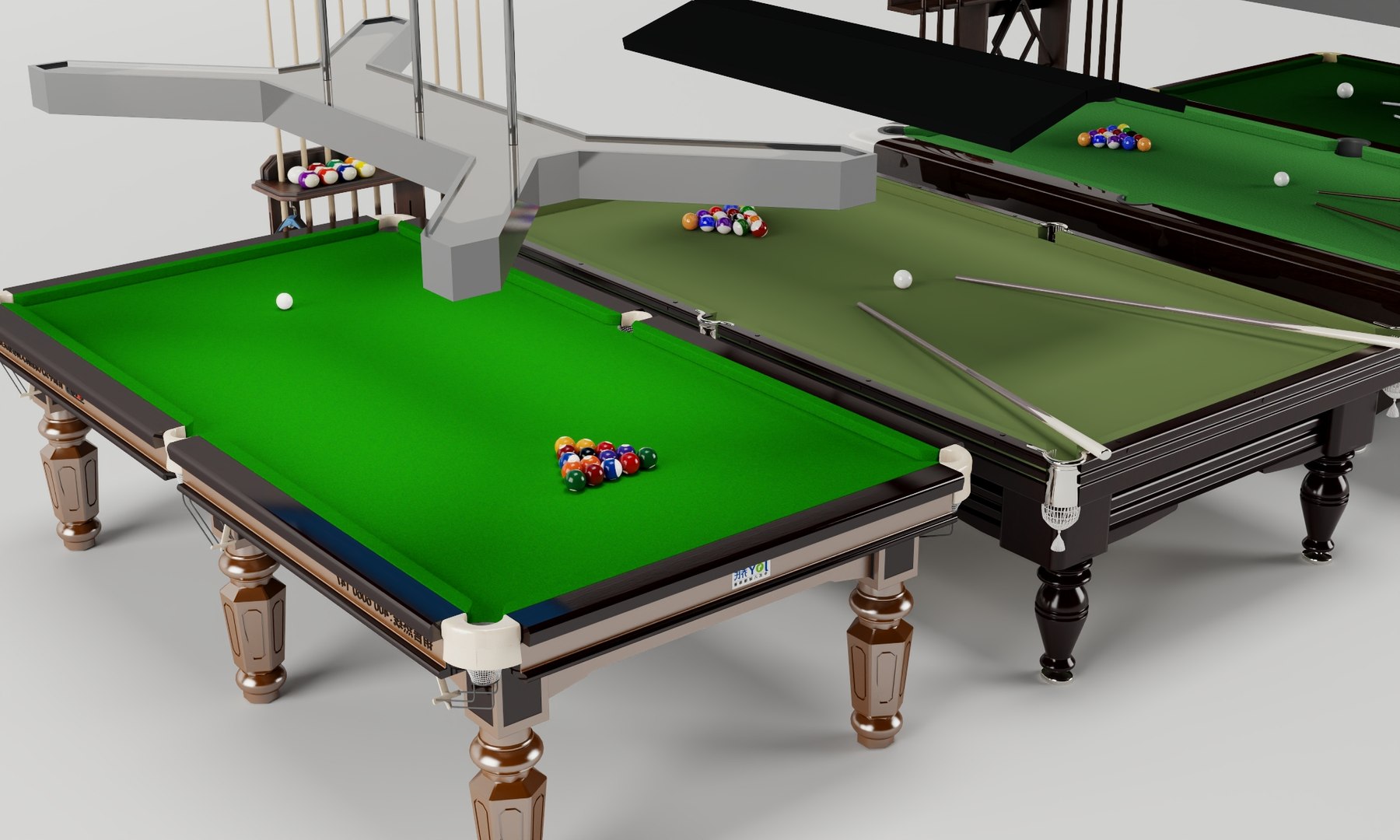 Luxury Pool Billiard Table Collection Pack 3D Model - TurboSquid 2520727