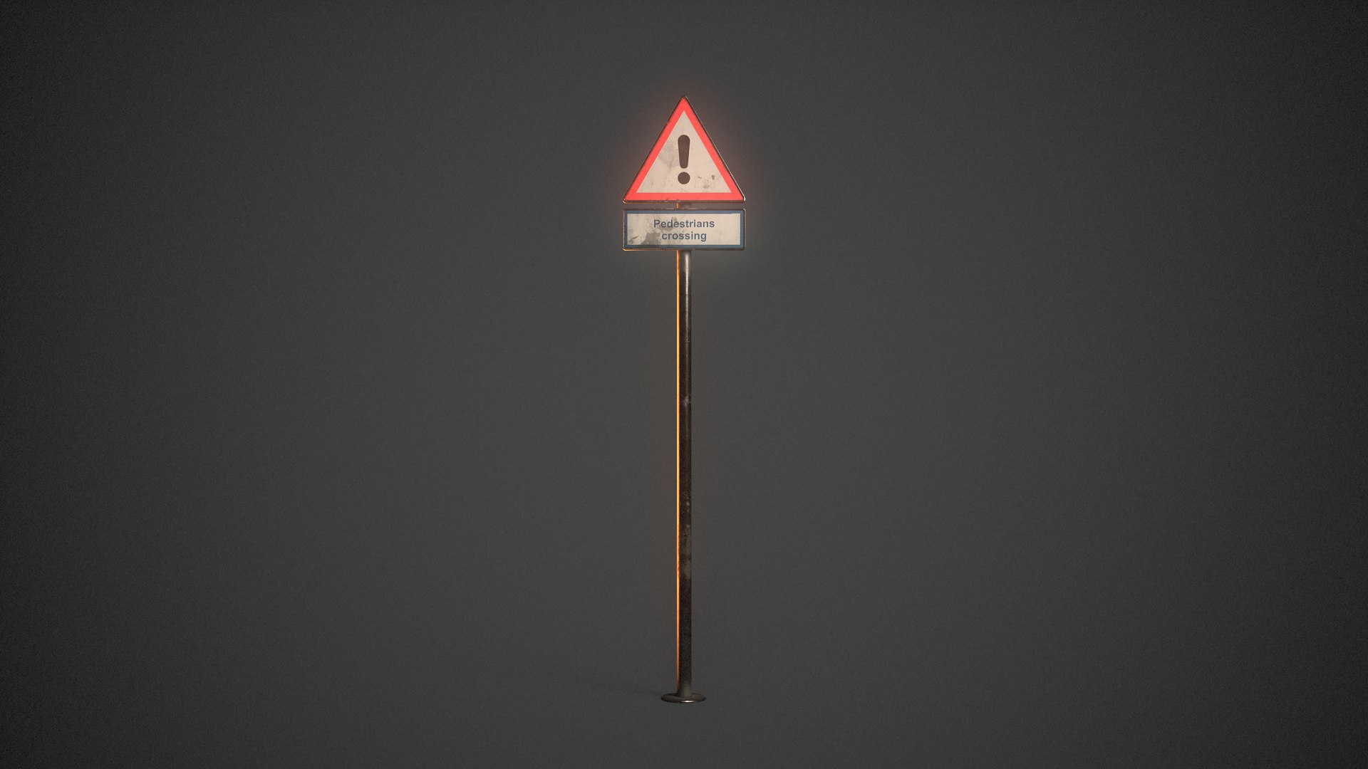 3D Crossing Signage Model - TurboSquid 2349994