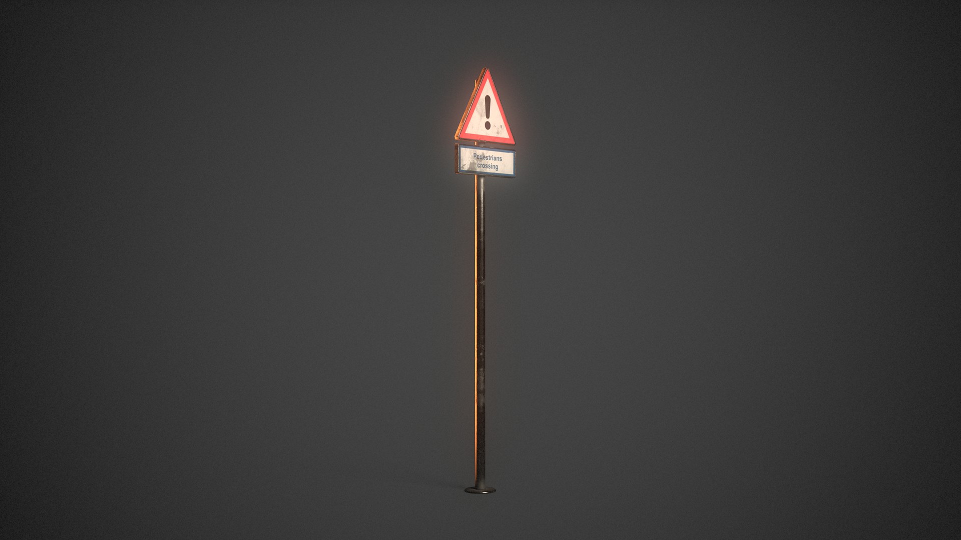 3D Crossing Signage Model - TurboSquid 2349994