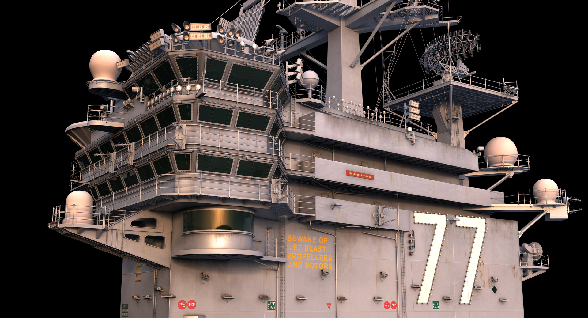 cvn 77 aircraft 3d max