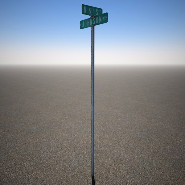 street sign 3d model