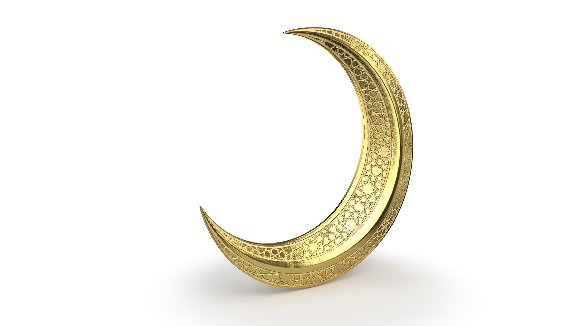 Crescent Moon Gold 3D Model - TurboSquid 1875737