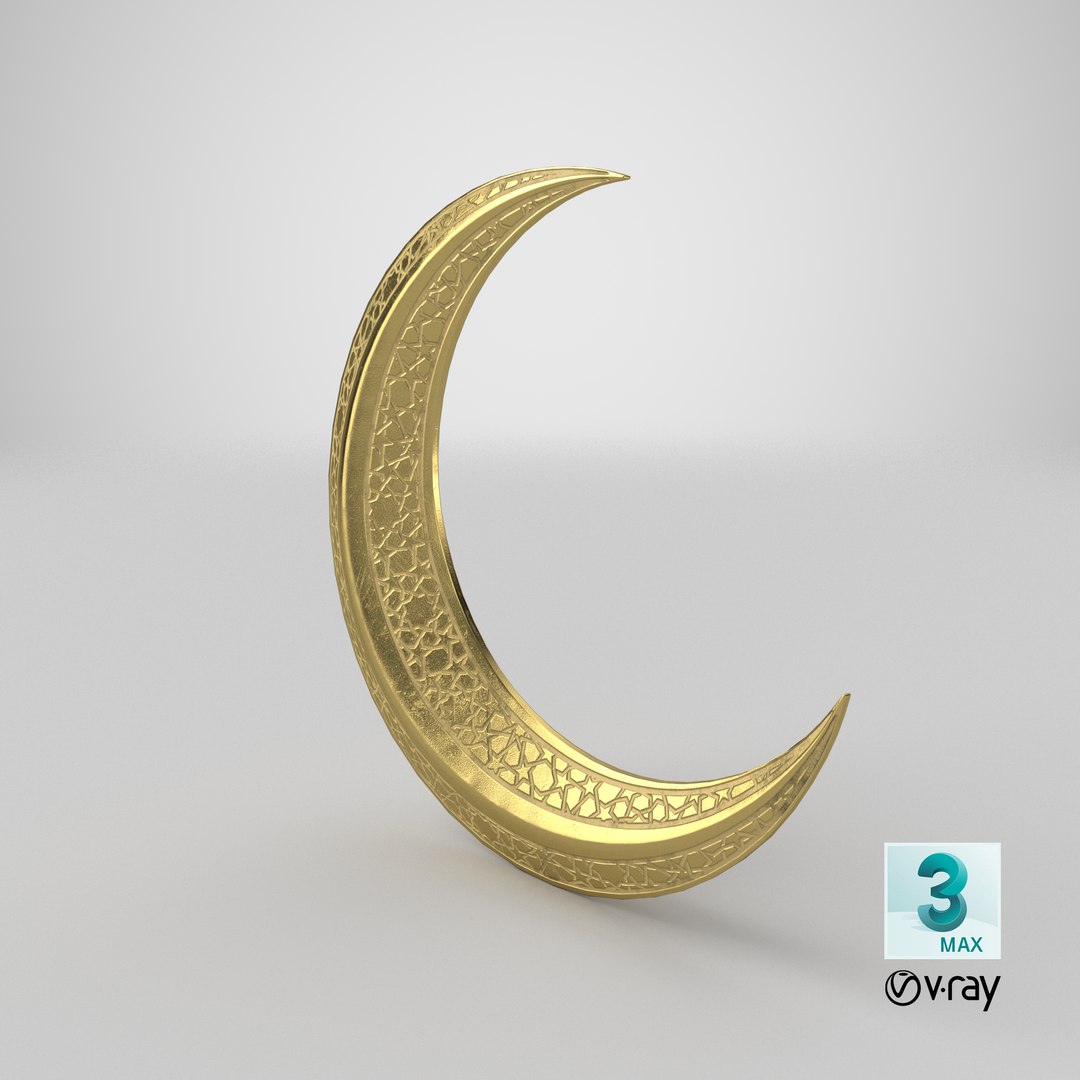 Crescent Moon Gold 3D Model - TurboSquid 1875737